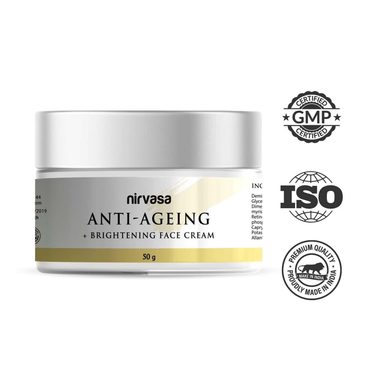 Buy NIRVASA ANTI AGEING BRIGHTENING FACE CREAM WITH NIACINAMIDE VITAMIN ...