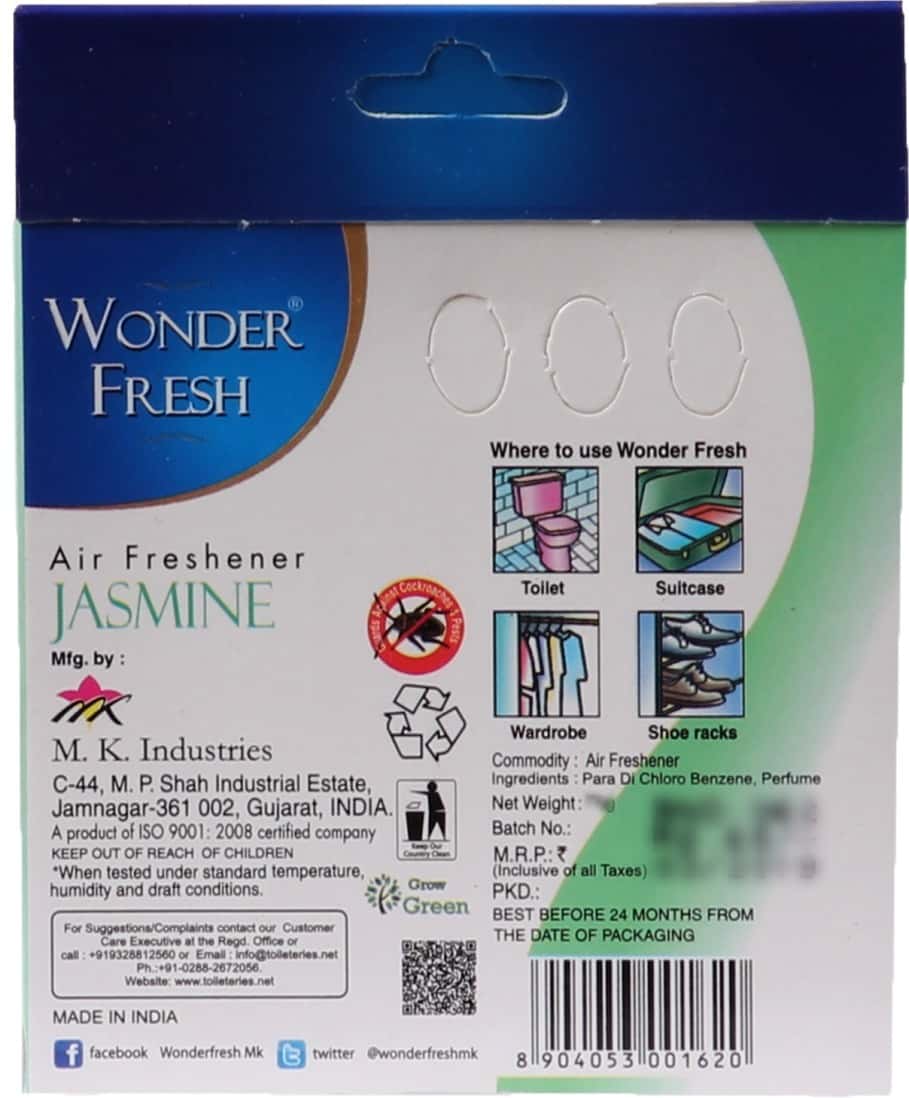 Buy WONDER FRESH AIR FRESHENER JASMINE 100GM Online & Get Upto 60% OFF ...