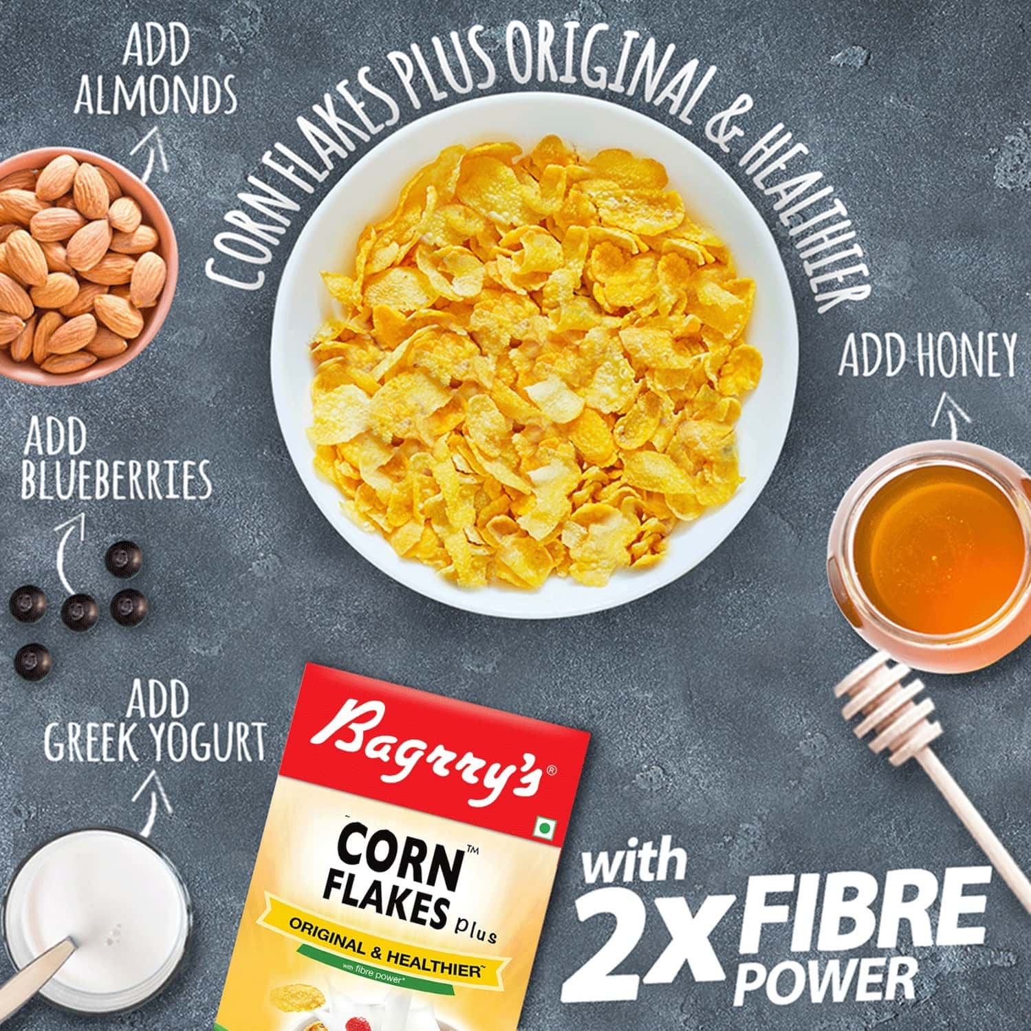 Buy BAGRRY'S CORNFLAKES PLUS WITH ORIGINAL & HEALTHIER 250 GM BOX Online & Get Upto 60% OFF at ...