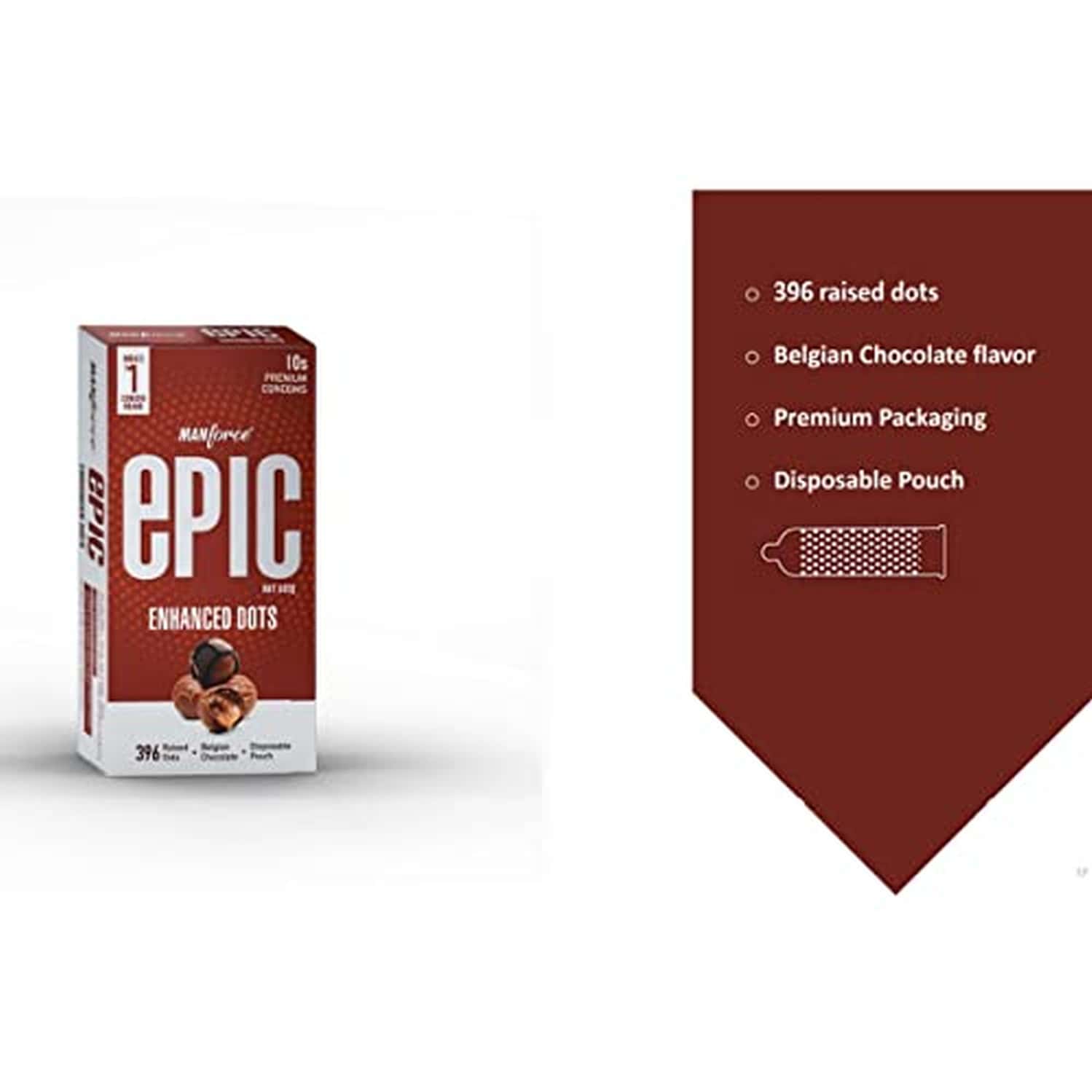 Buy MANFORCE EPIC HOT DOTS ENHANCED DOTTED CONDOMS FOR MEN BELGIAN ...
