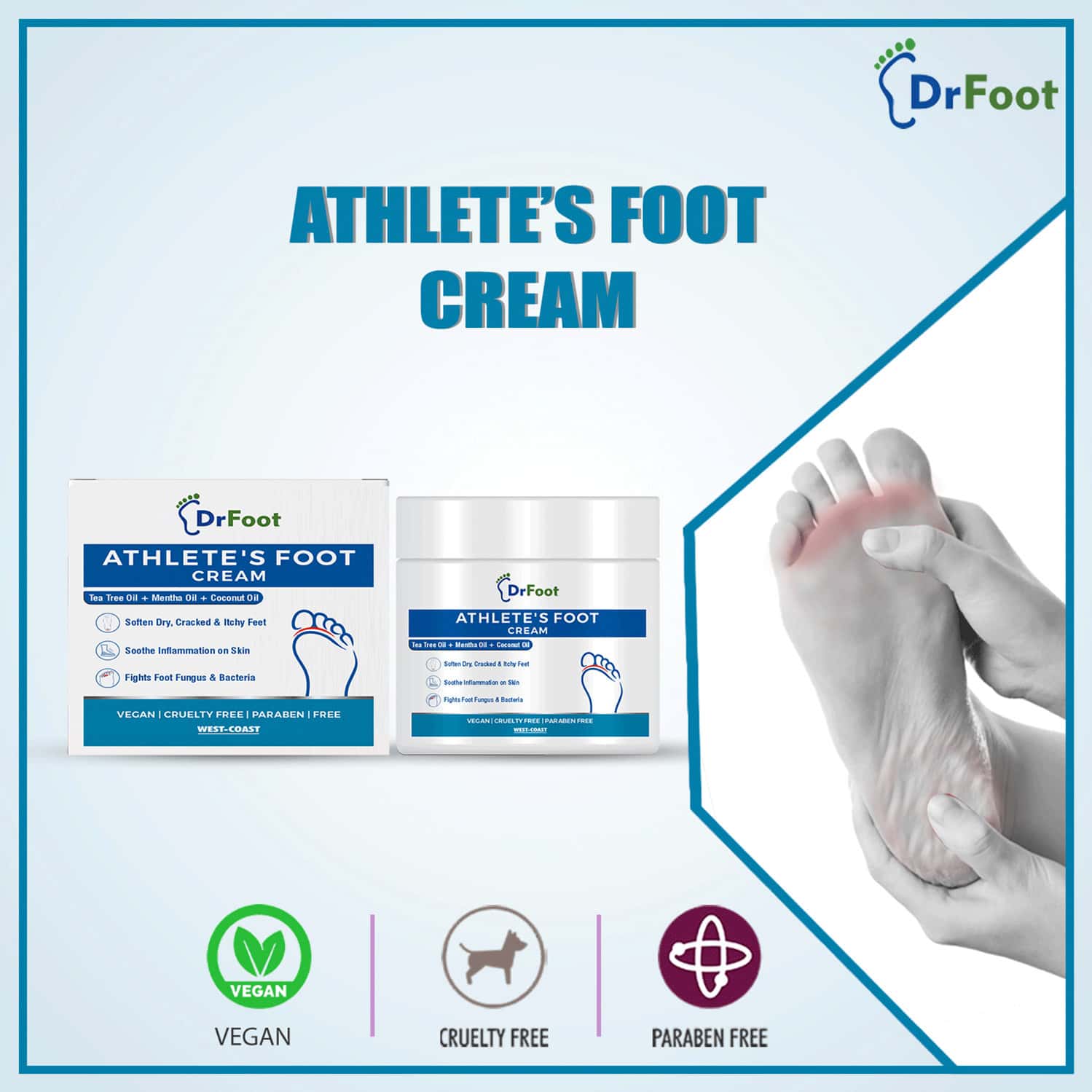 Buy DR FOOT ATHLETES FOOT CREAM ESPECIALLY FOR THE ATHLETES FEET 100GM ...
