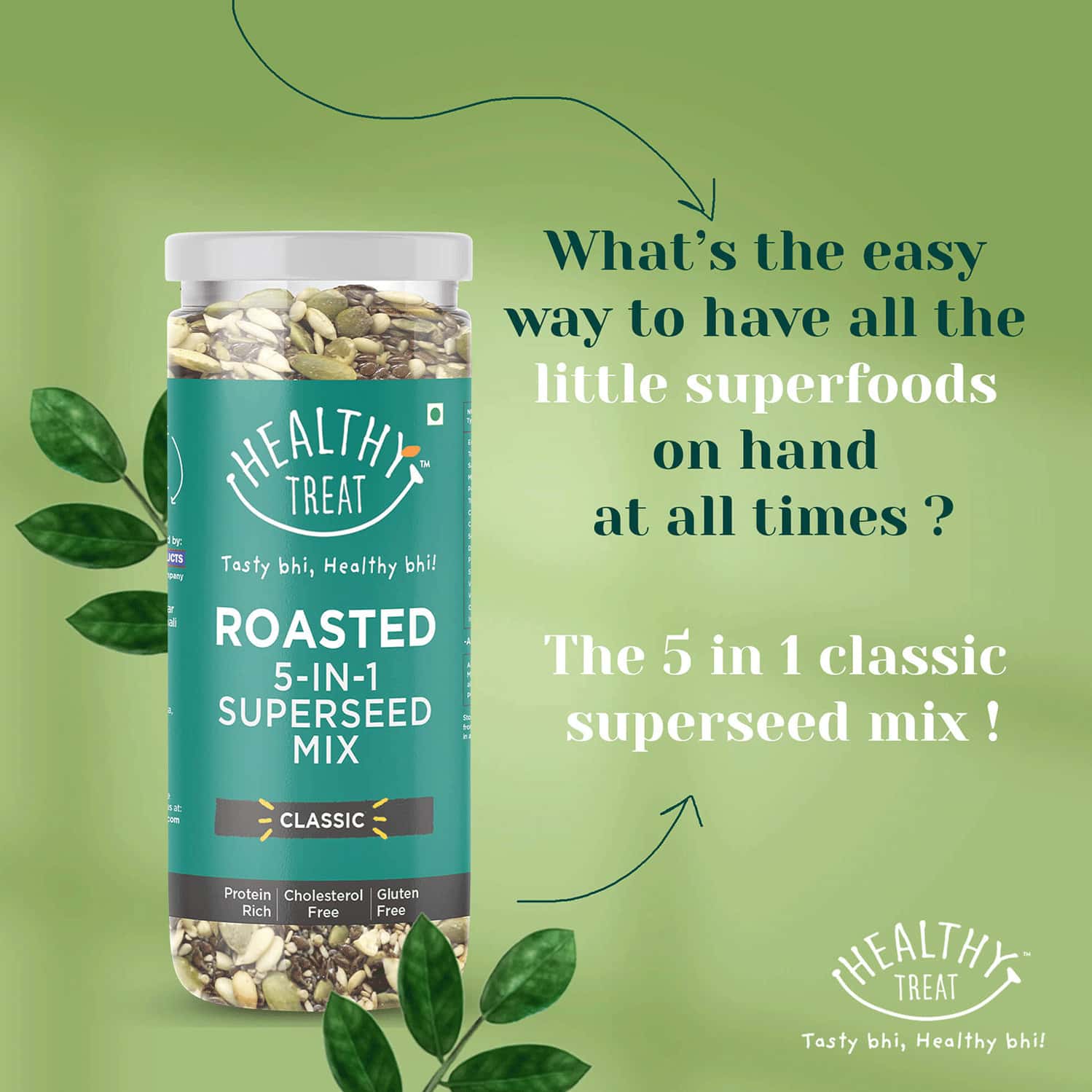 Buy HEALTHY TREAT ROASTED 5 IN 1 SUPER SEED MIX 300 GM - PACK OF 2-150 ...