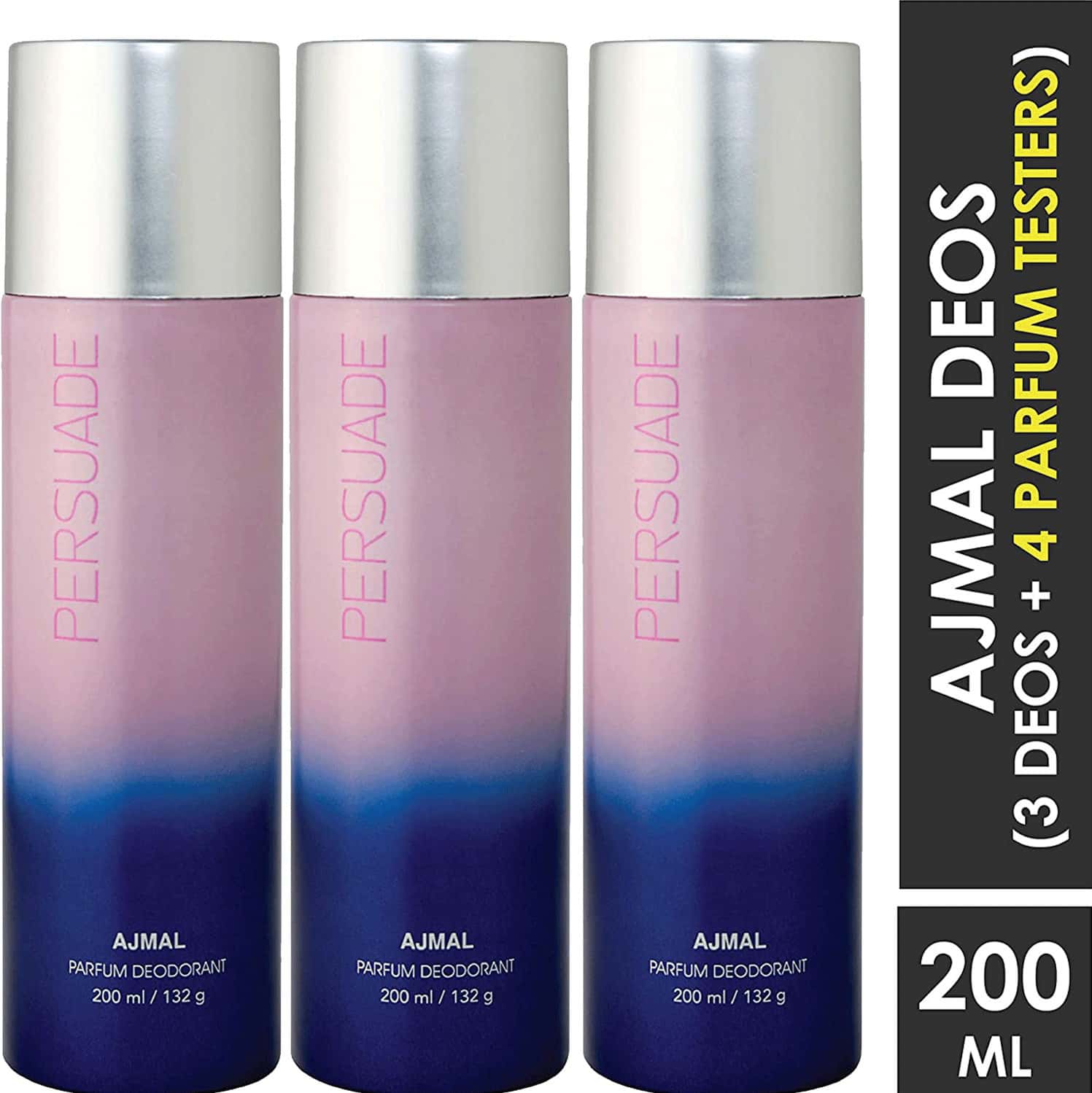 Buy AJMAL PERSUADE DEODORANT COMBO PACK OF 3 DEODORANTS 200ML EACH ...