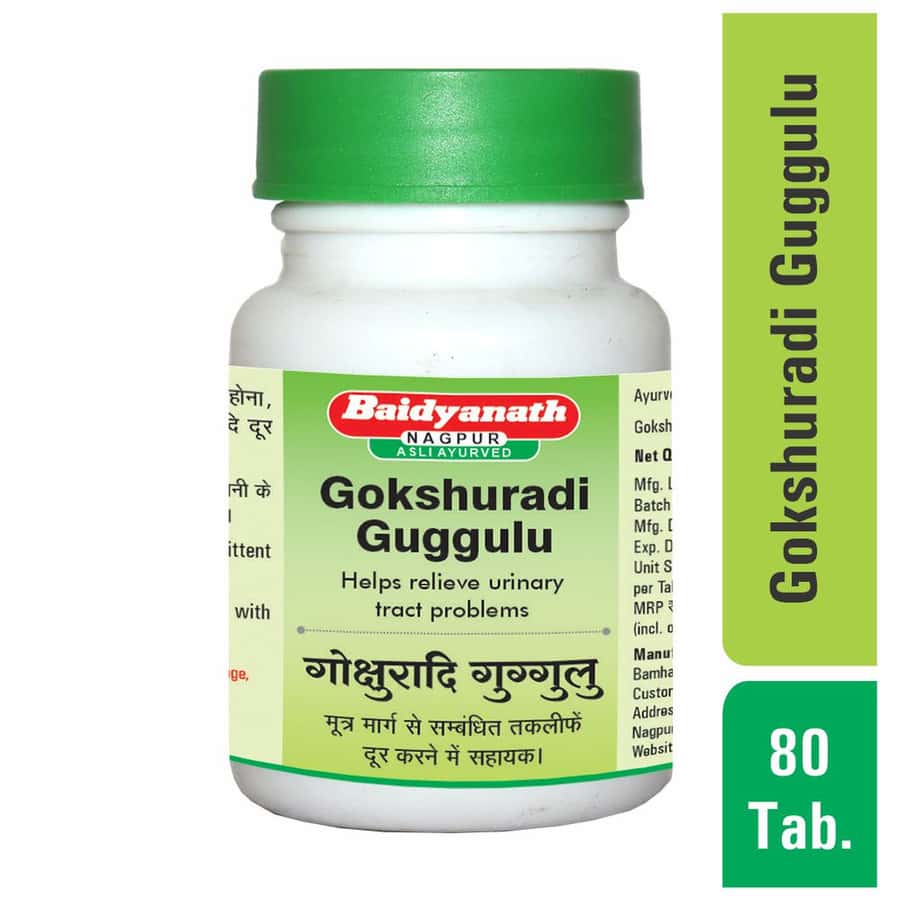 Buy BAIDYANATH GOKSHURADI GUGGULU - 80 TABLETS Online & Get Upto 60% ...