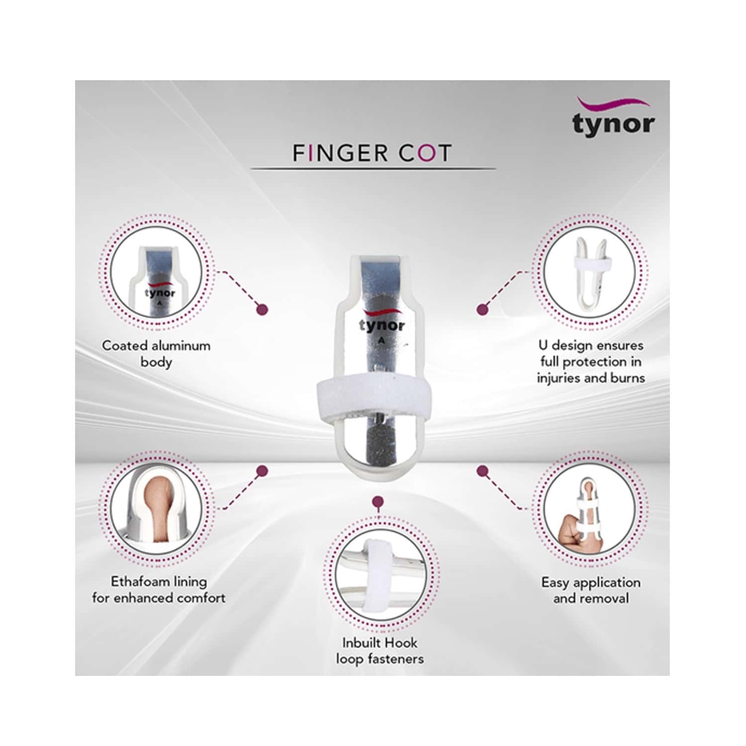 Buy TYNOR FINGER COT ( INJURED FINGER IMMOBILIZATION) - LARGE Online & Get Upto 60% OFF at PharmEasy