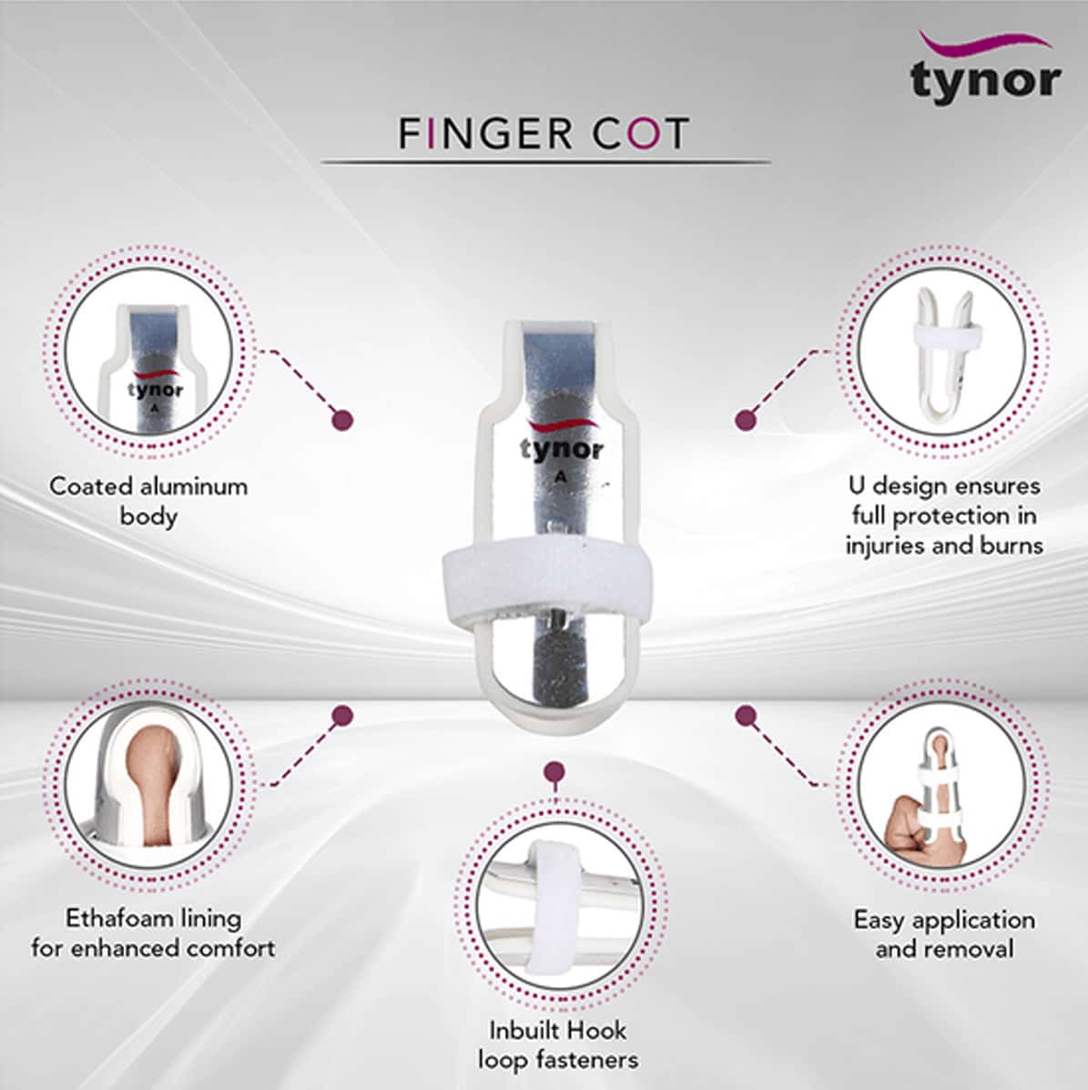 Buy TYNOR FINGER COT SILVER LARGE 1 UNIT Online & Get Upto 60% OFF at ...
