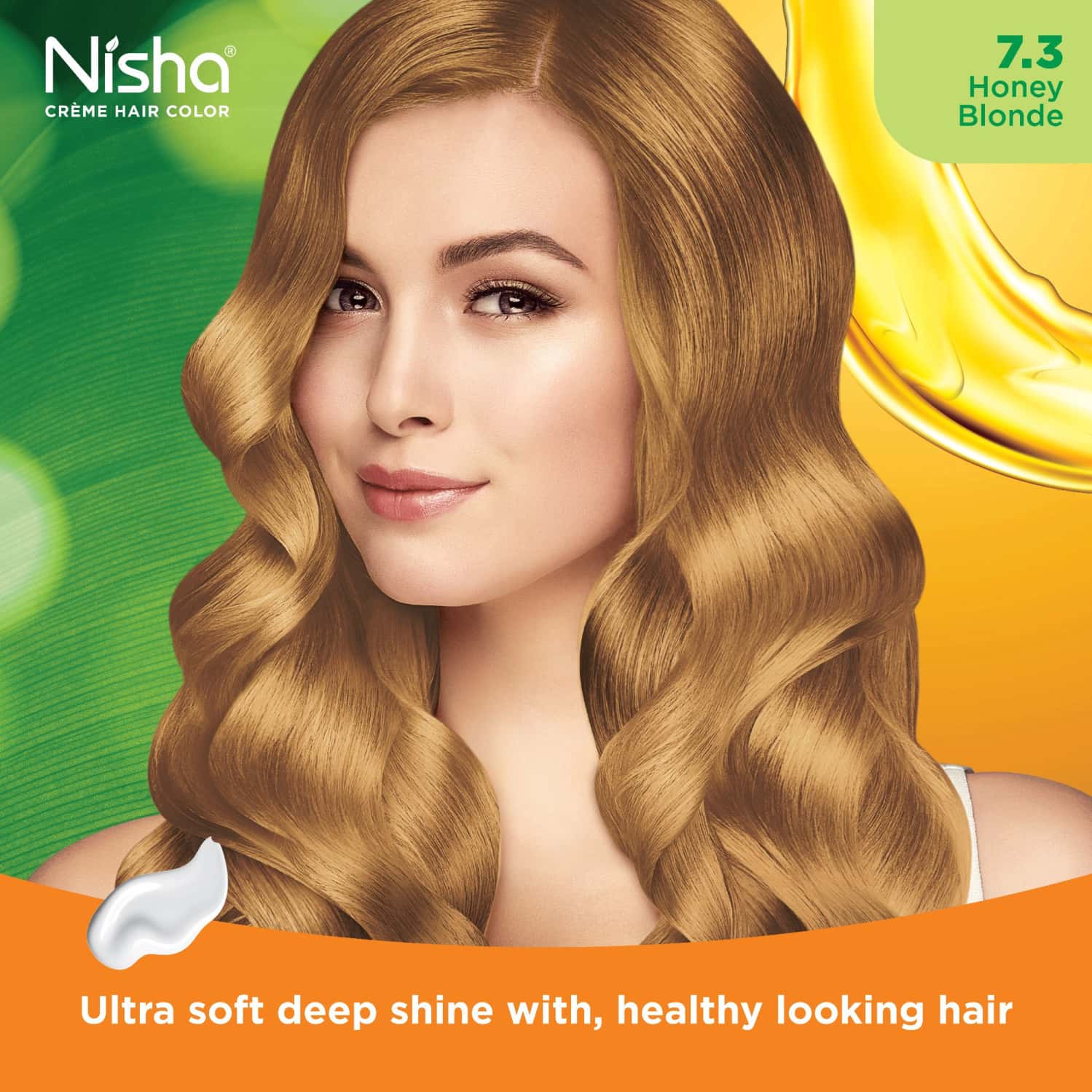 Buy NISHA CREME HAIR COLOR 7.3 HONEY BLONDE (60GM+90ML+18ML) PERMANENT ...