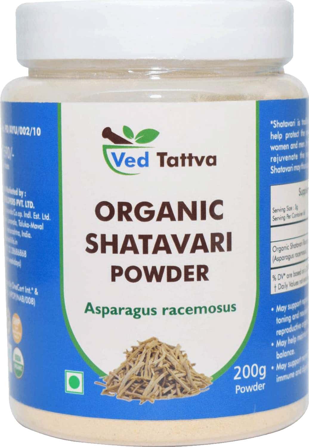 Buy AL-AYURVEDIC LIFE ORGANIC SHATAVARI POWDER 200 GMS PACK OF 4 Online ...