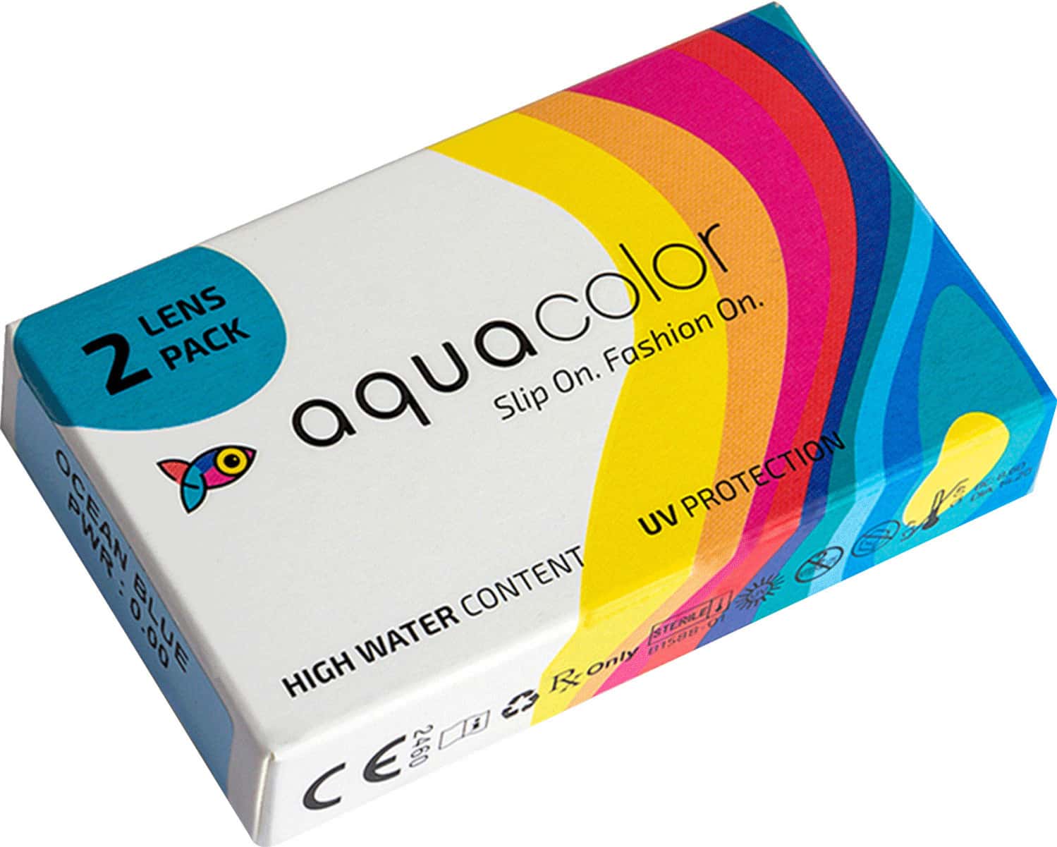 Buy AQUACOLOR OCEAN BLUE MONTHLY DISPOSABLE COLOR CONTACT LENS (2 LENS ...
