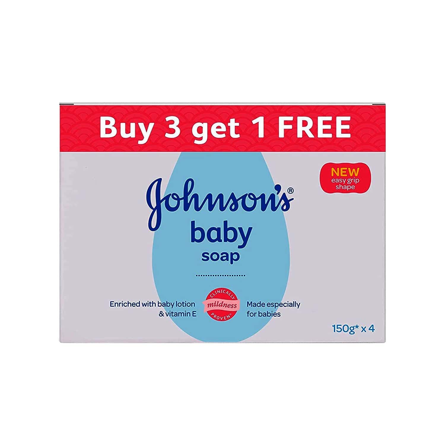 Buy JOHNSON'S BABY SOAP BOX OF 600 G (BUY 3 GET 1 FREE) Online & Get ...