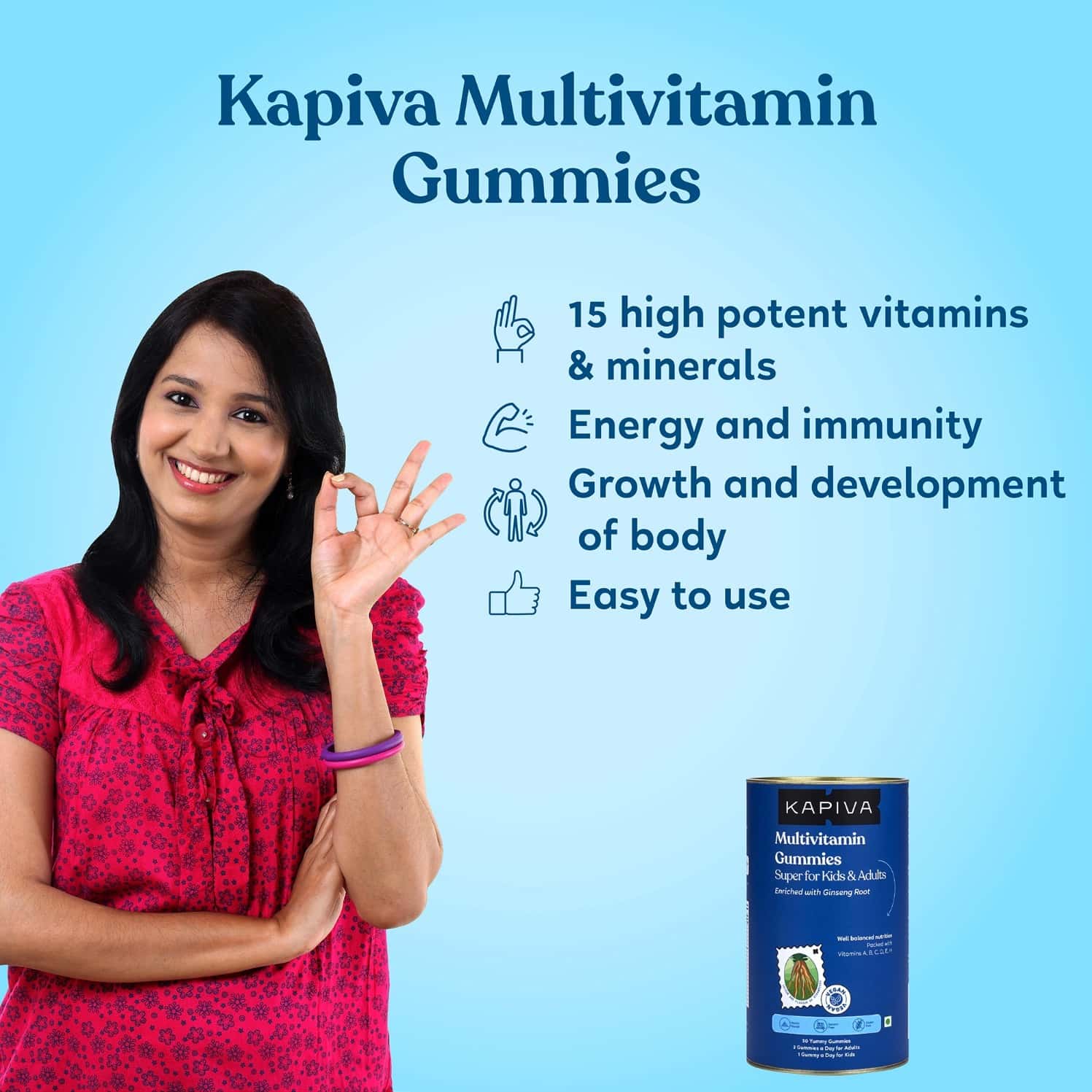Buy KAPIVA MULTIVITAMIN GUMMIES WITH VITAMINS AND MINERALS | AYURVEDA ...