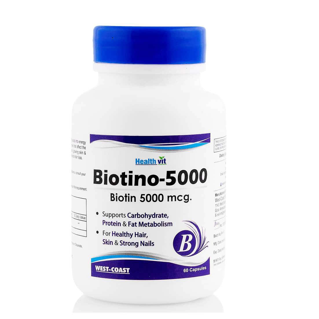 Buy Healthvit Biotino - 10000 Biotin Multivitamin Tablets Bottle Of 60 ...