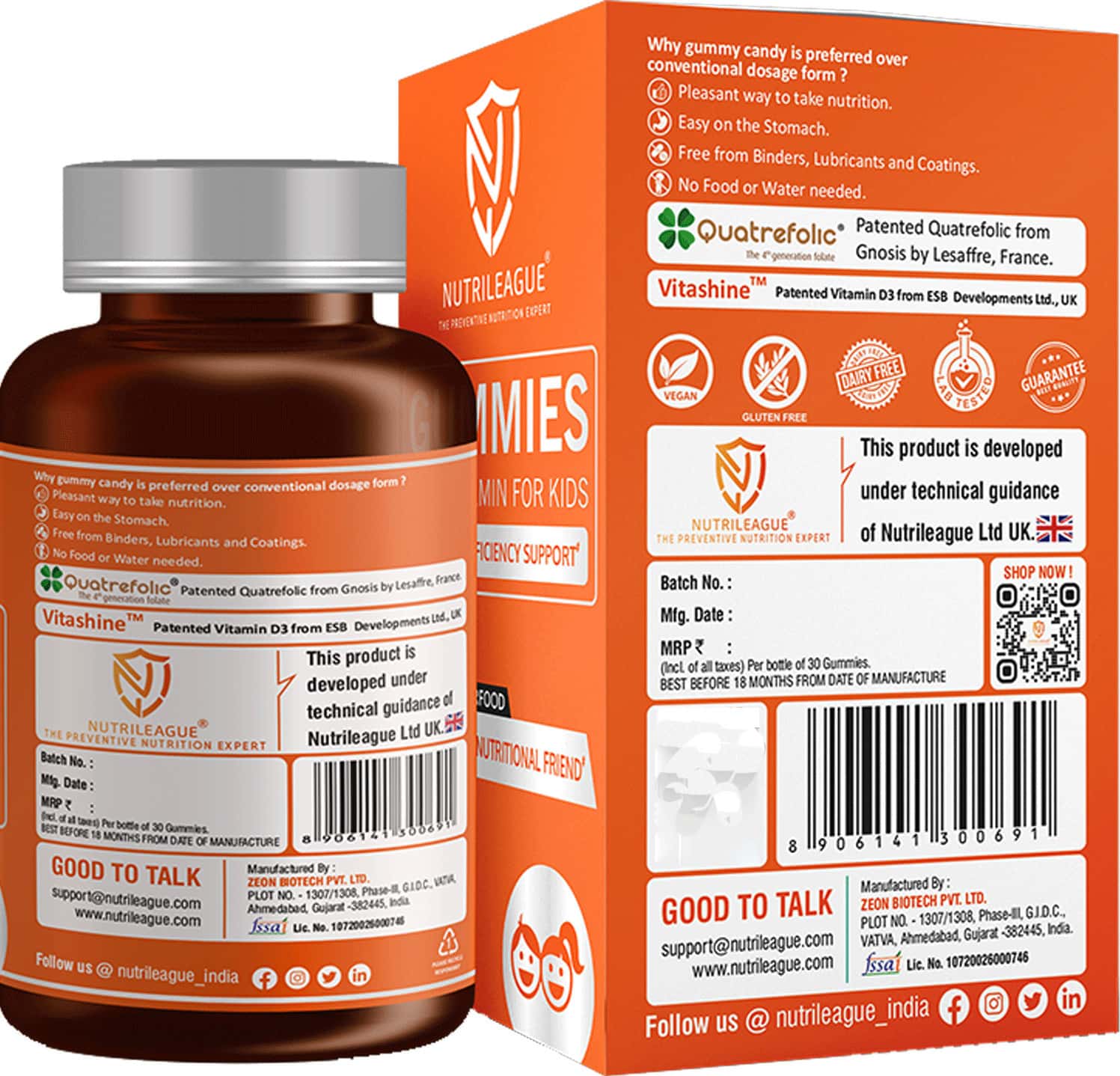 Buy NUTRILEAGUE MULTIVITAMIN FOR KIDS GUMMIES | PACK OF 30 | ALL ...