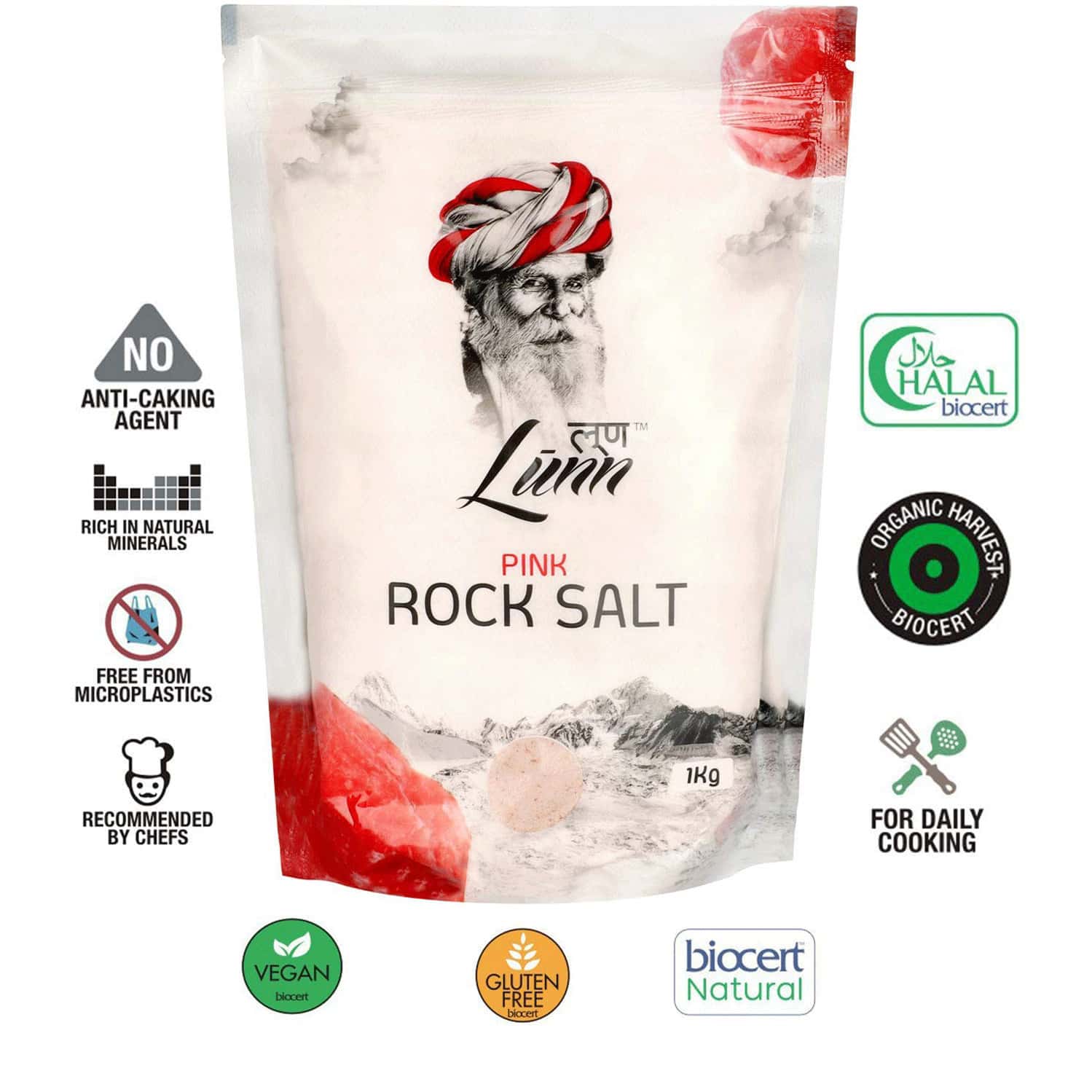 Buy LUNN RICH IN MINERAL MILD SALT FINE GRAIN HIMALAYAN PINK ROCK SALT ...
