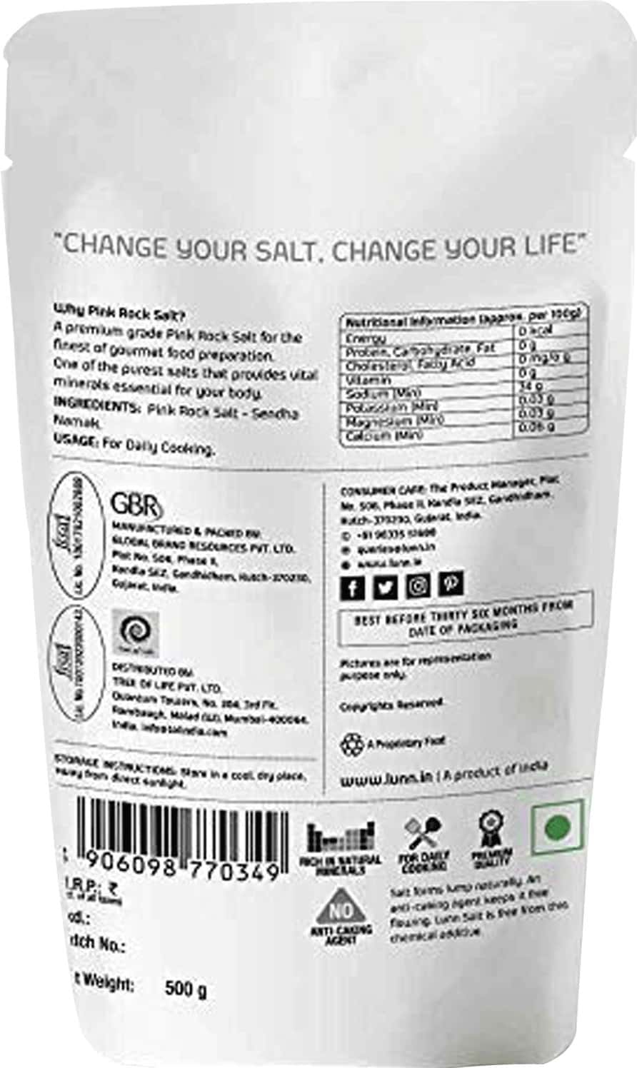 Buy LUNN RICH IN MINERAL,MILD SALT,FINE GRAIN HIMALAYAN PINK ROCK SALT ...