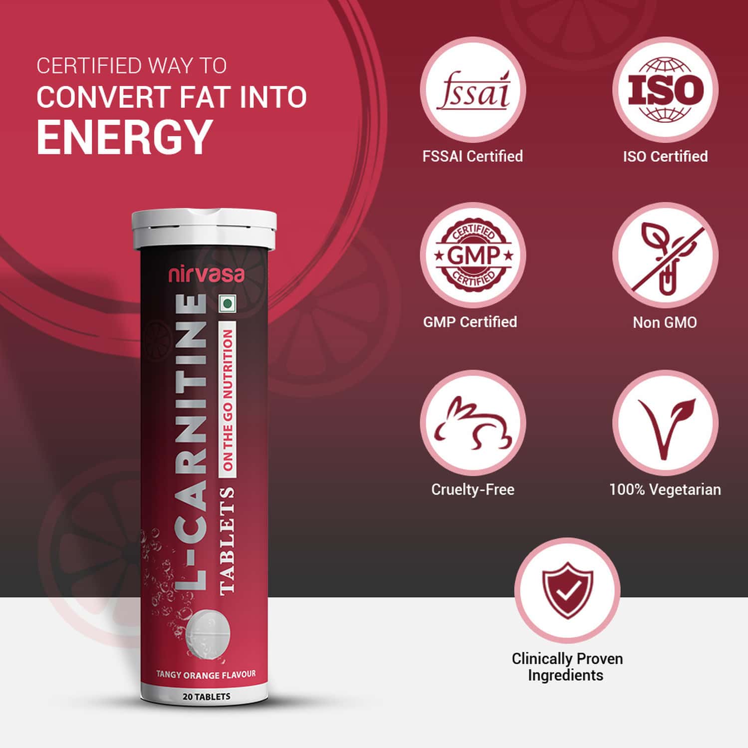 Buy NIRVASA L CARNITINE EFFERVESCENT TABLETS |PRE WORKOUT FAT CUTTER ...