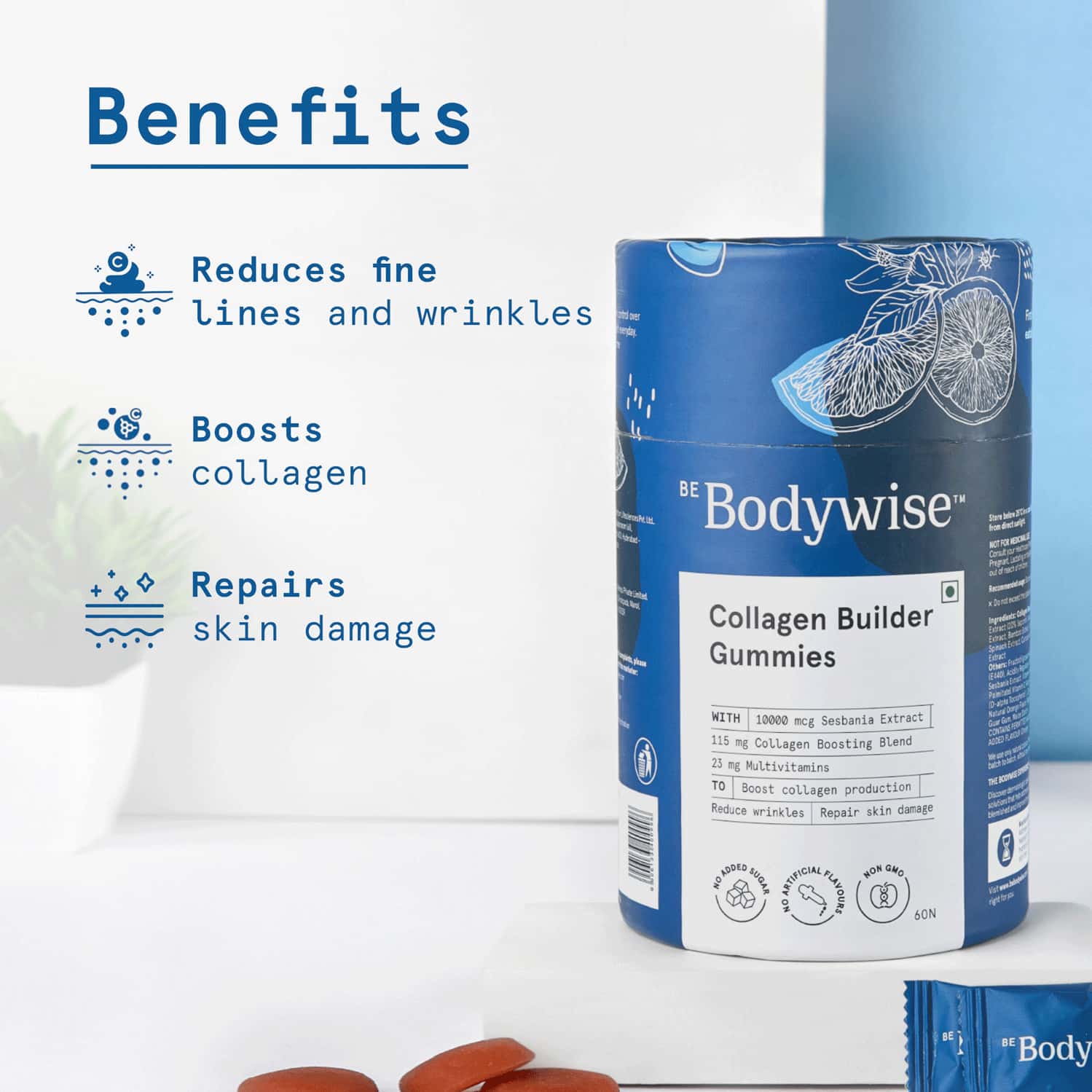 Buy BE BODYWISE COLLAGEN SKIN GUMMIES | NO ADDED SUGAR | ANTI AGEING ...