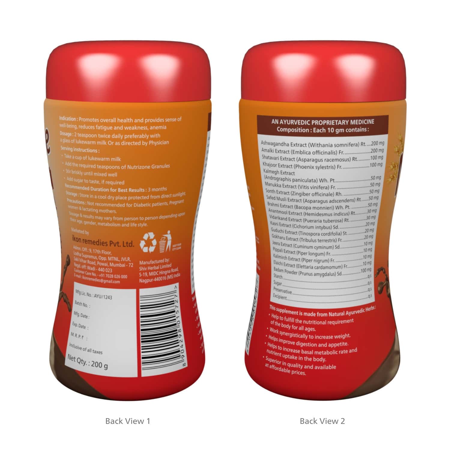 Buy NUTRIZONE GRANULES 450 GM | HEALTH DRINK FOR ENTIRE FAMILY |PACK OF ...