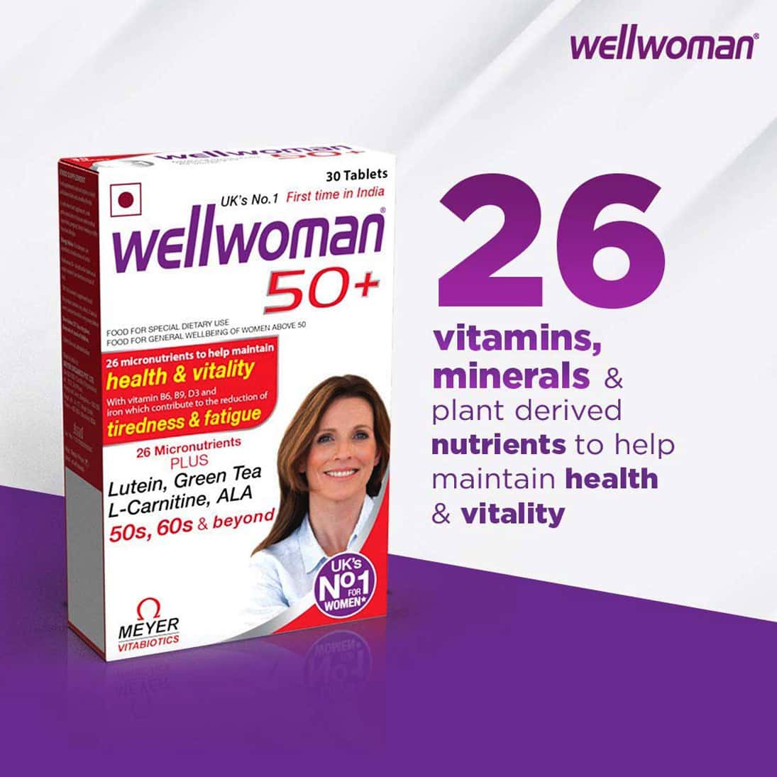 Buy WELLWOMAN 50+ - HEALTH SUPPLEMENTS (26 VITAMINS AND MINERALS) WITH ...