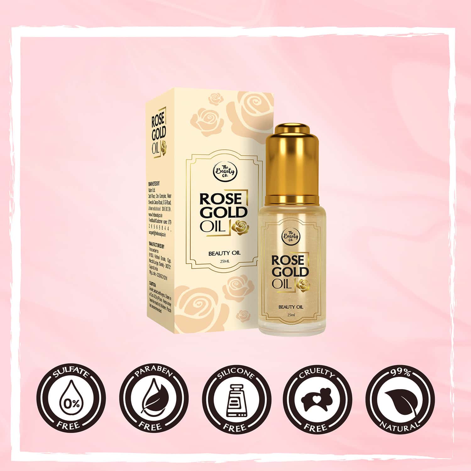 Buy THE BEAUTY CO. ROSE GOLD OIL 25ML Online & Get Upto 60% OFF at ...