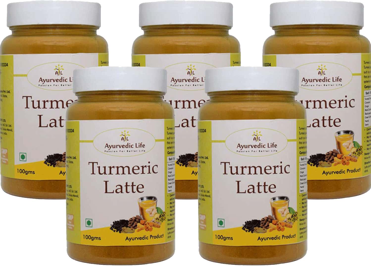 Buy AL-AYURVEDIC LIFE TURMERIC LATTE - 100 GMS PACK OF 4 Online & Get ...