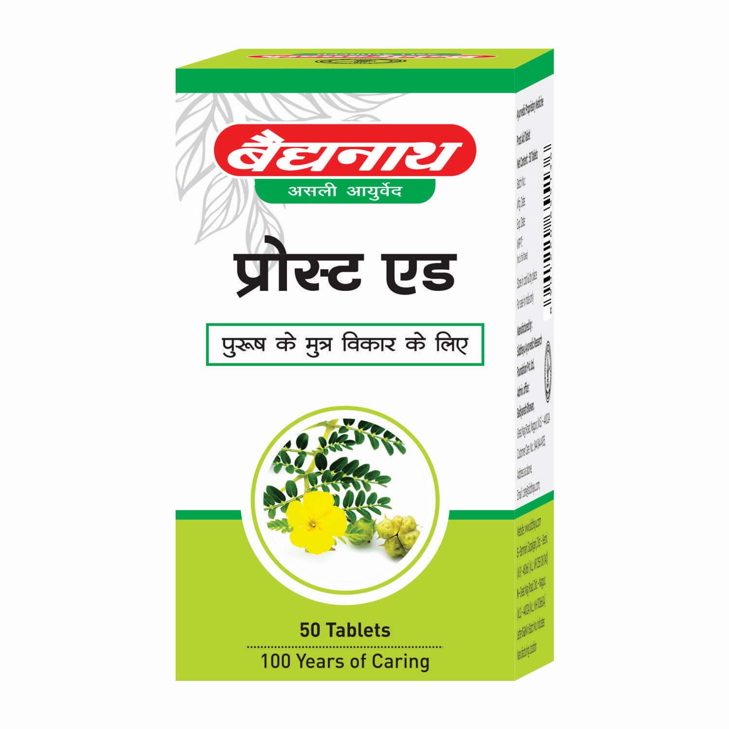 Buy BAIDYANATH NAGPUR PROSTAID | URINARY TRACK INFECTION | 50 TABLETS ...