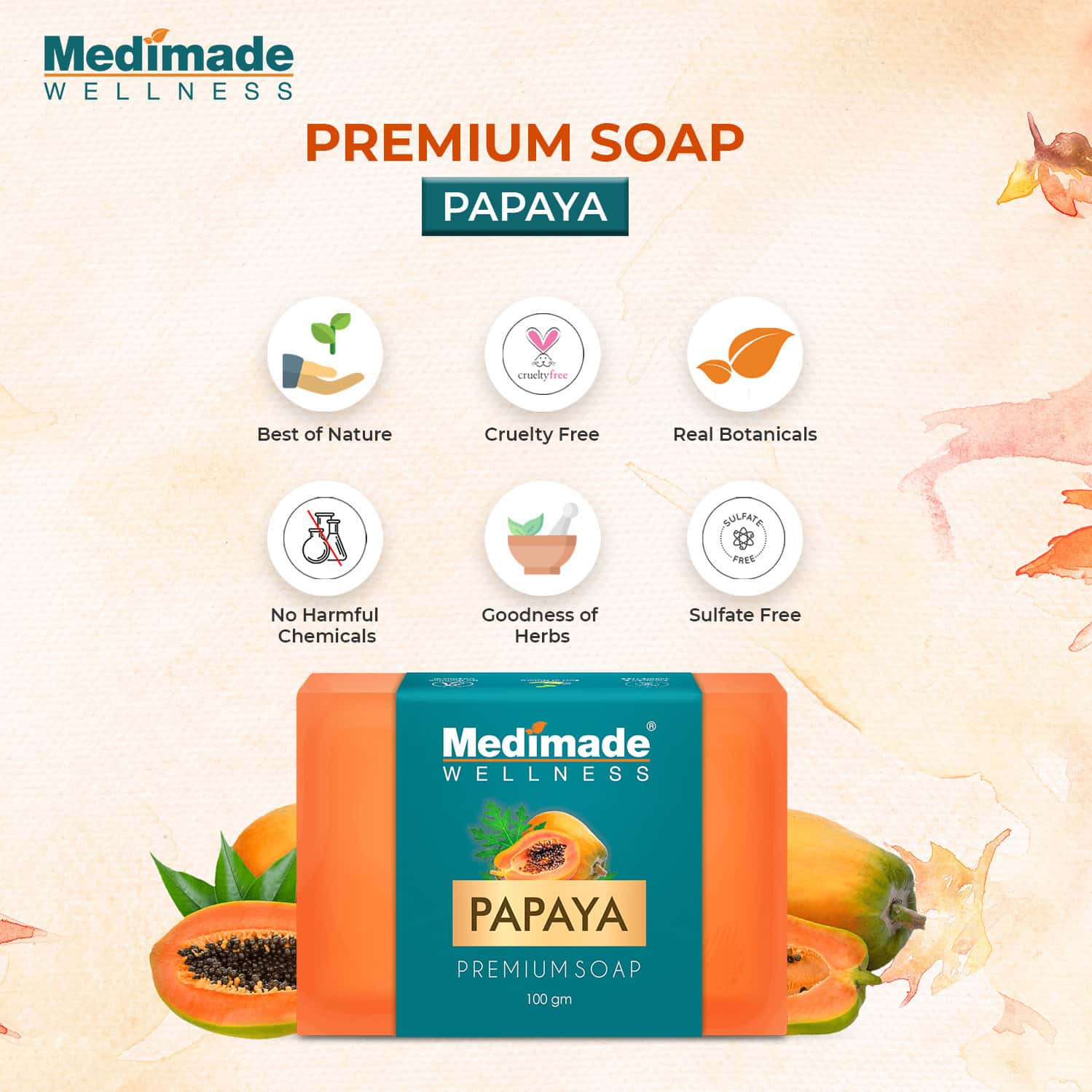 Buy MEDIMADE PAPAYA PREMIUM SOAP - 100 GM Online & Get Upto 60% OFF at ...