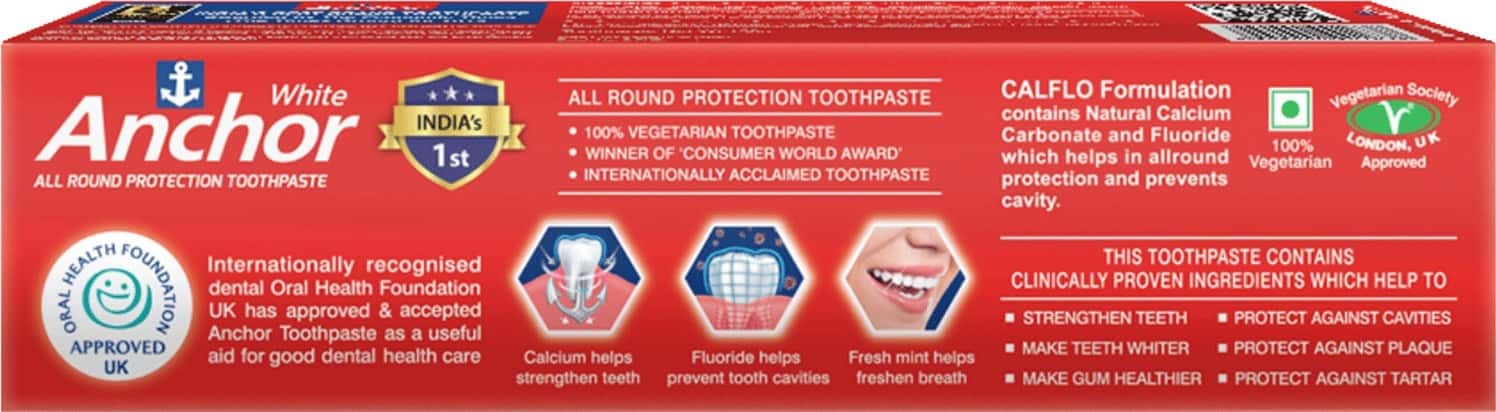 Buy ANCHOR ALL ROUND PROTECTION TOOTHPASTE 150GM Online & Get Upto 60% ...