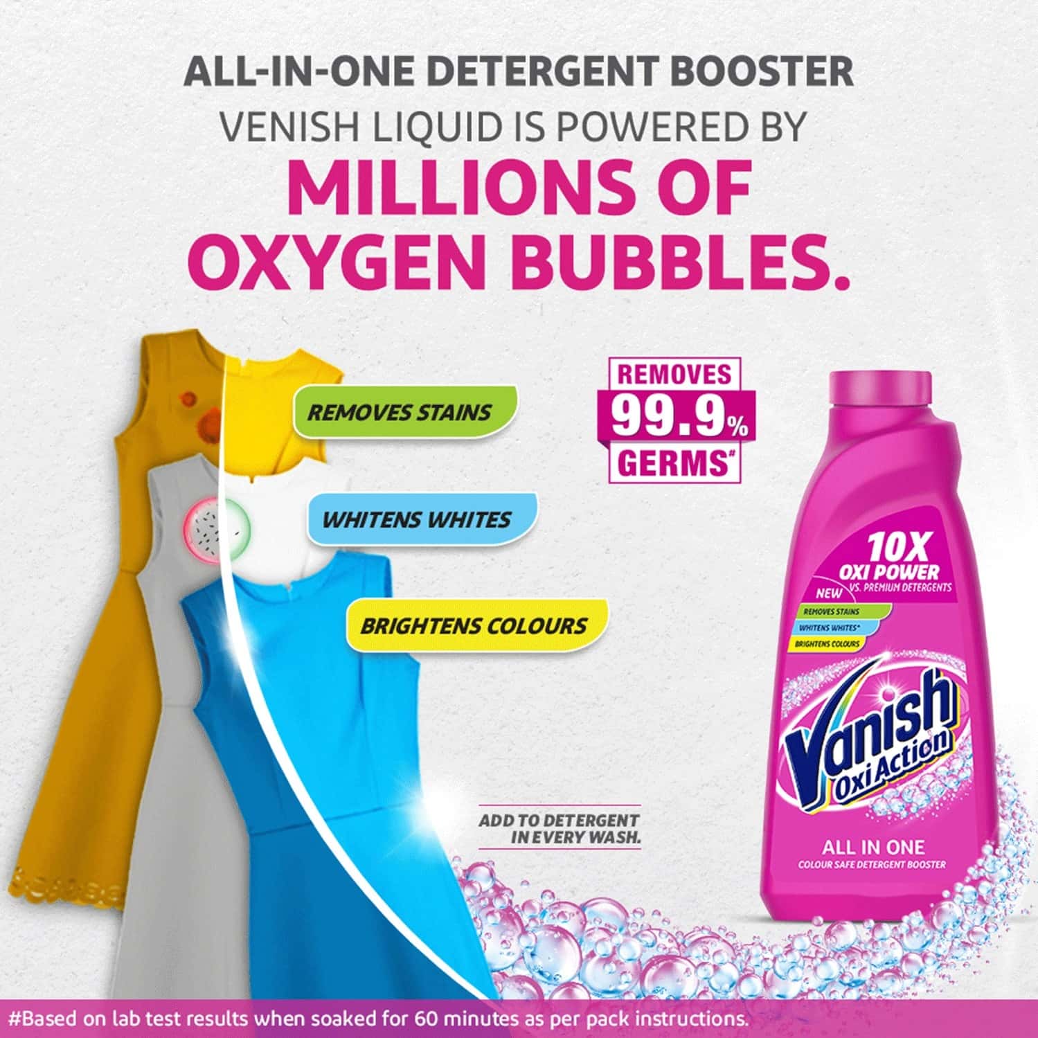 Buy VANISH OXI ACTION STAIN REMOVER LIQUID - 800ML Online & Get Upto 60 ...