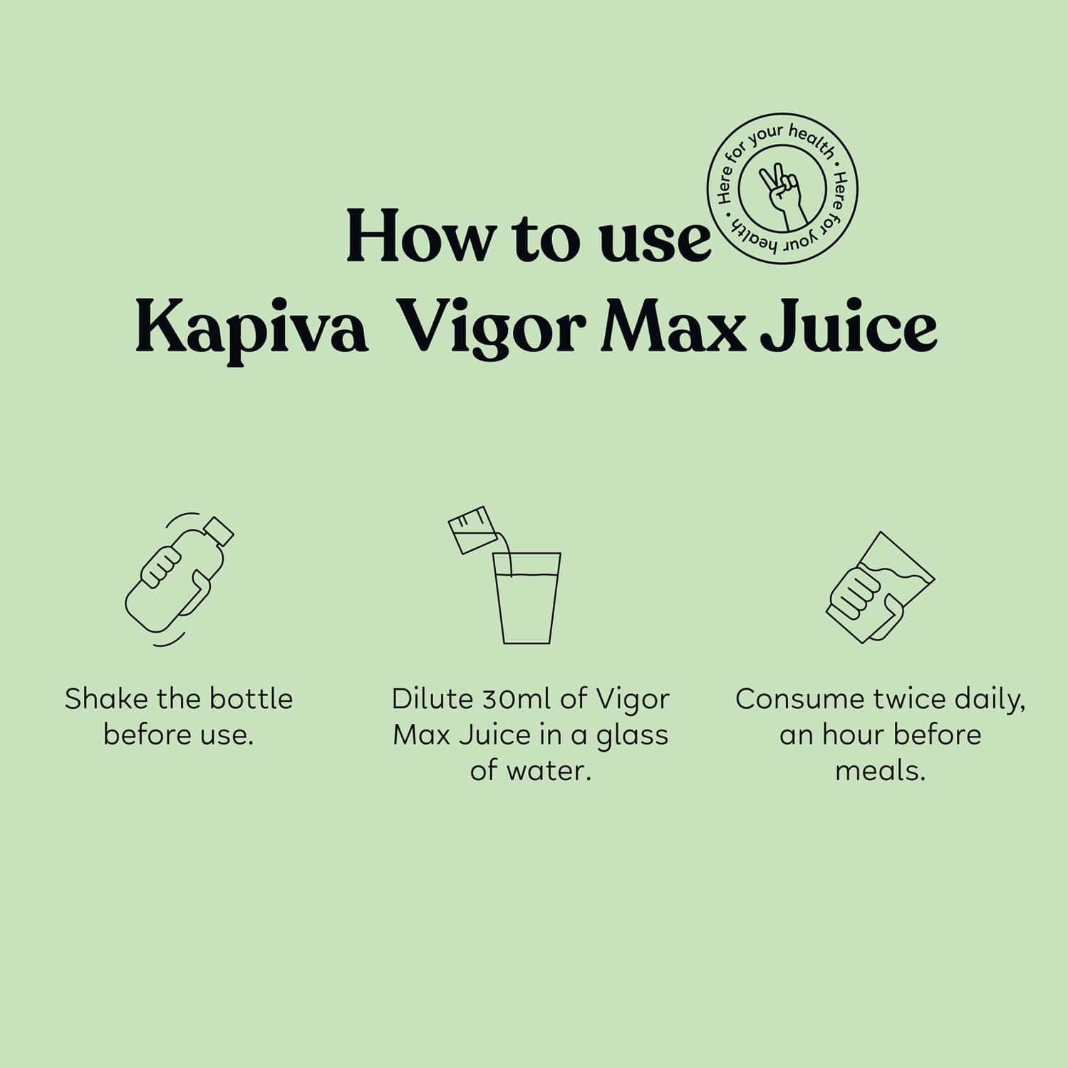 Buy KAPIVA VIGOR MAX JUICE 1L | 7 POTENT AYURVEDIC HERBS FOR VIGOUR AND ...
