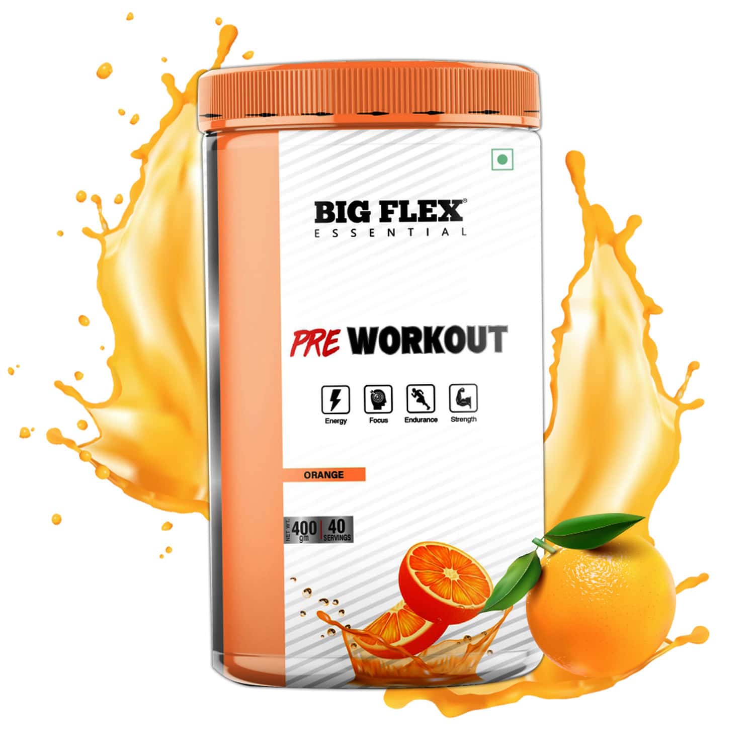 Buy BIGFLEX ESSENTIAL PRE - WORKOUT (GREEN APPLE) (400GM) - JAR Online ...