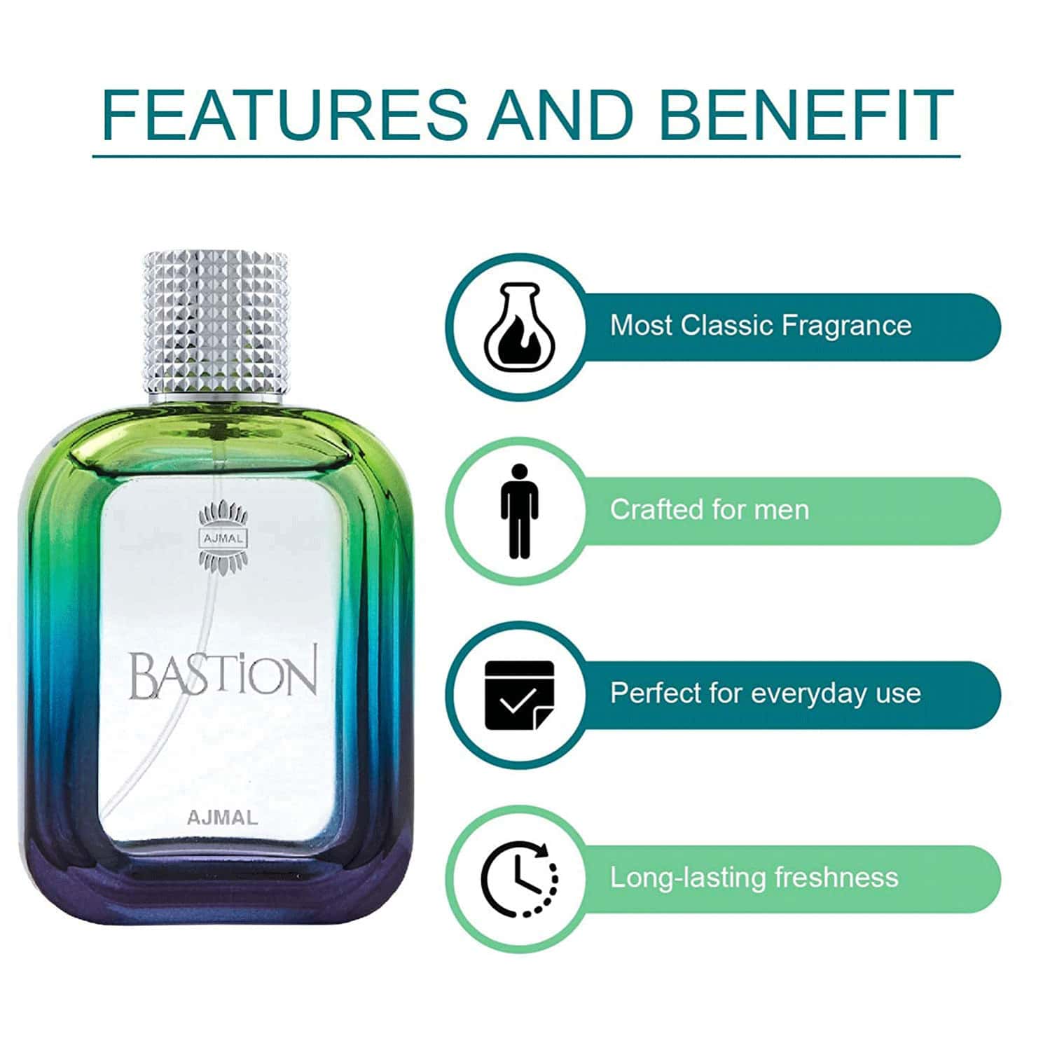 Buy AJMAL WISAL EAU DE PARFUM 50ML PERFUME FOR WOMEN AND BASTION EAU DE ...