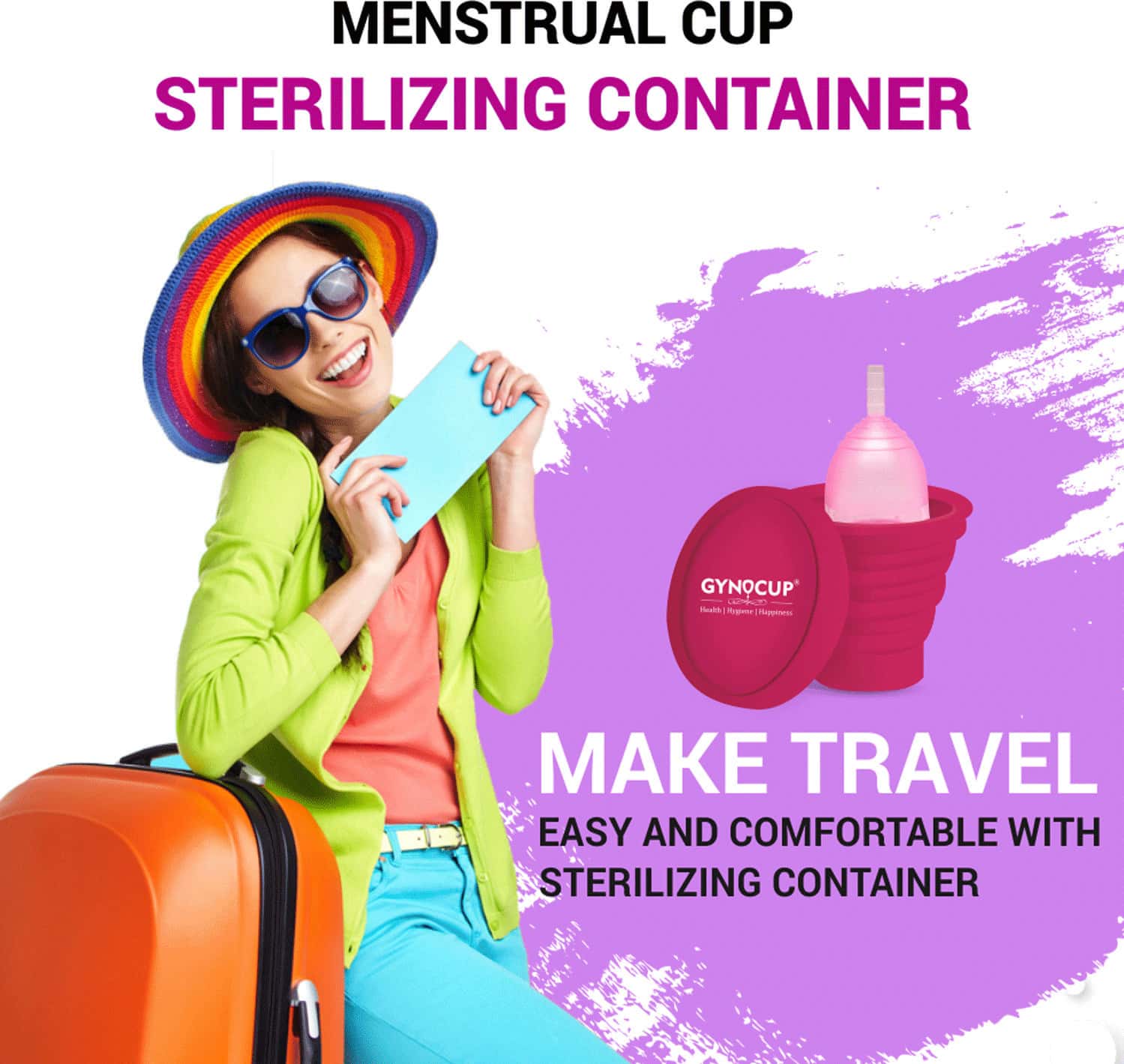 Buy GYNOCUP REUSABLE MENSTRUAL CUP FOR WOMEN |WITH STERILIZER CONTAINER ...