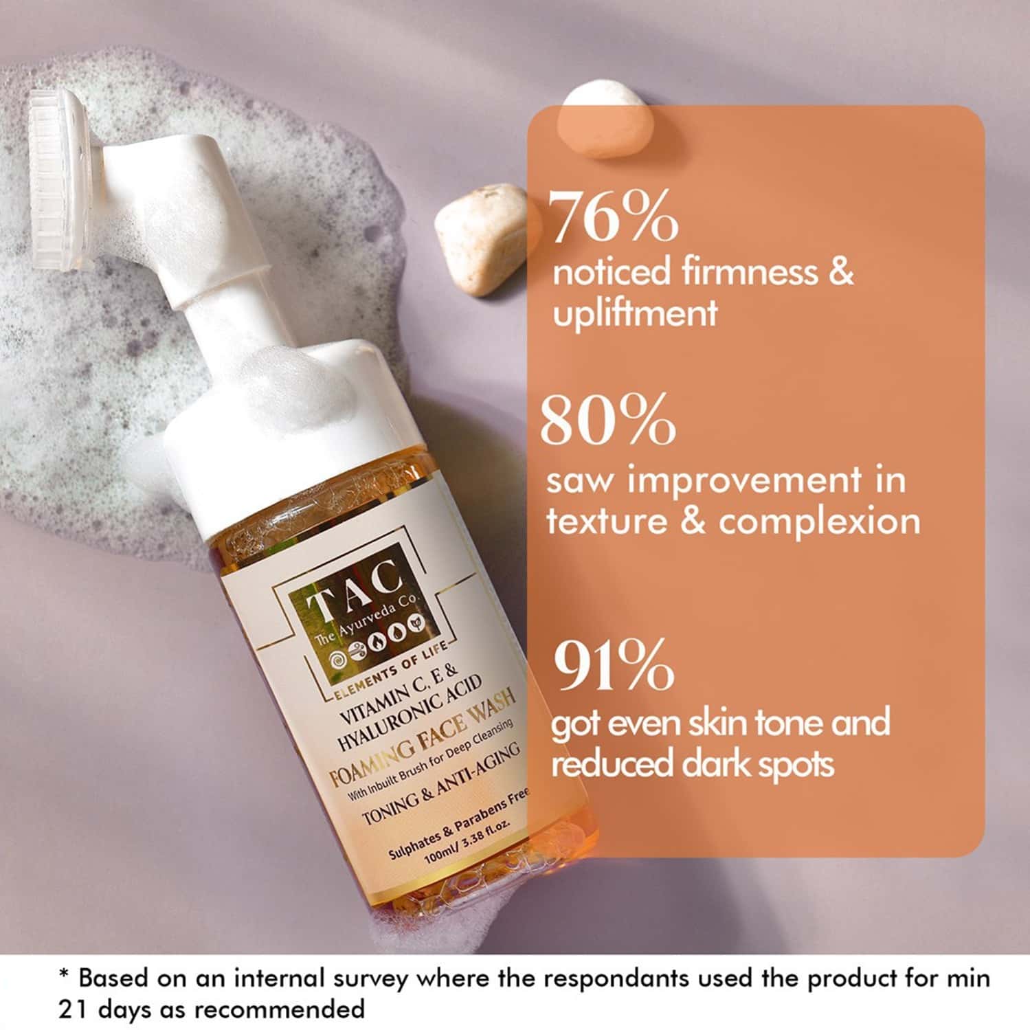 Buy TAC - THE AYURVEDA CO. VITAMIN C FOAMING FACE WASH - 100 ML Online ...