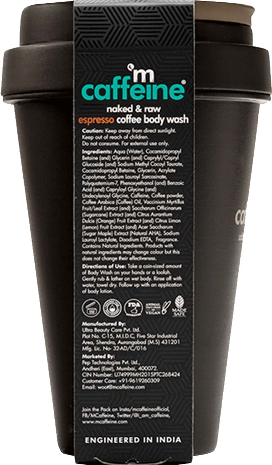 Buy MCAFFEINE ESPRESSO ENERGIZING COFFEE BODY WASH WITH NATURAL AHA FOR ...