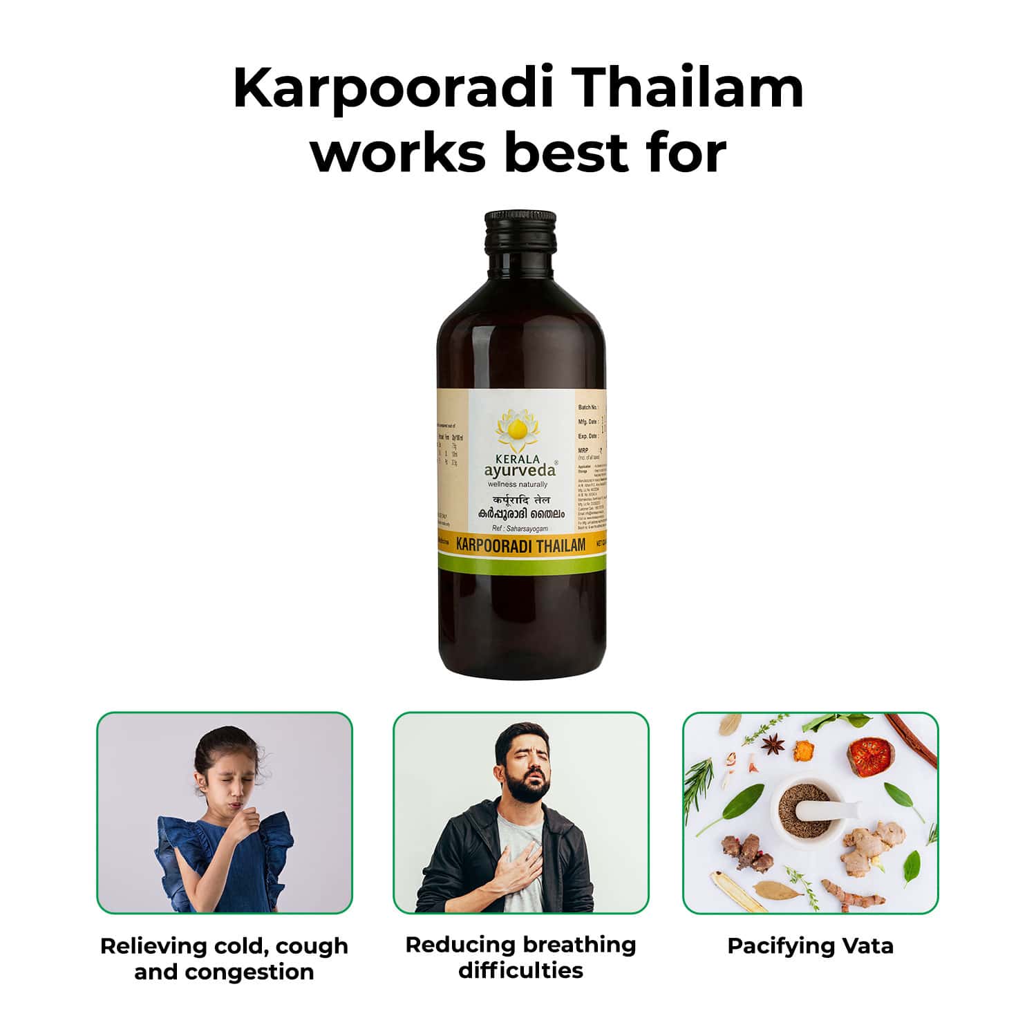 Buy KERALA AYURVEDA KARPOORADI THAILAM 450 ML Online & Get Upto 60% OFF ...