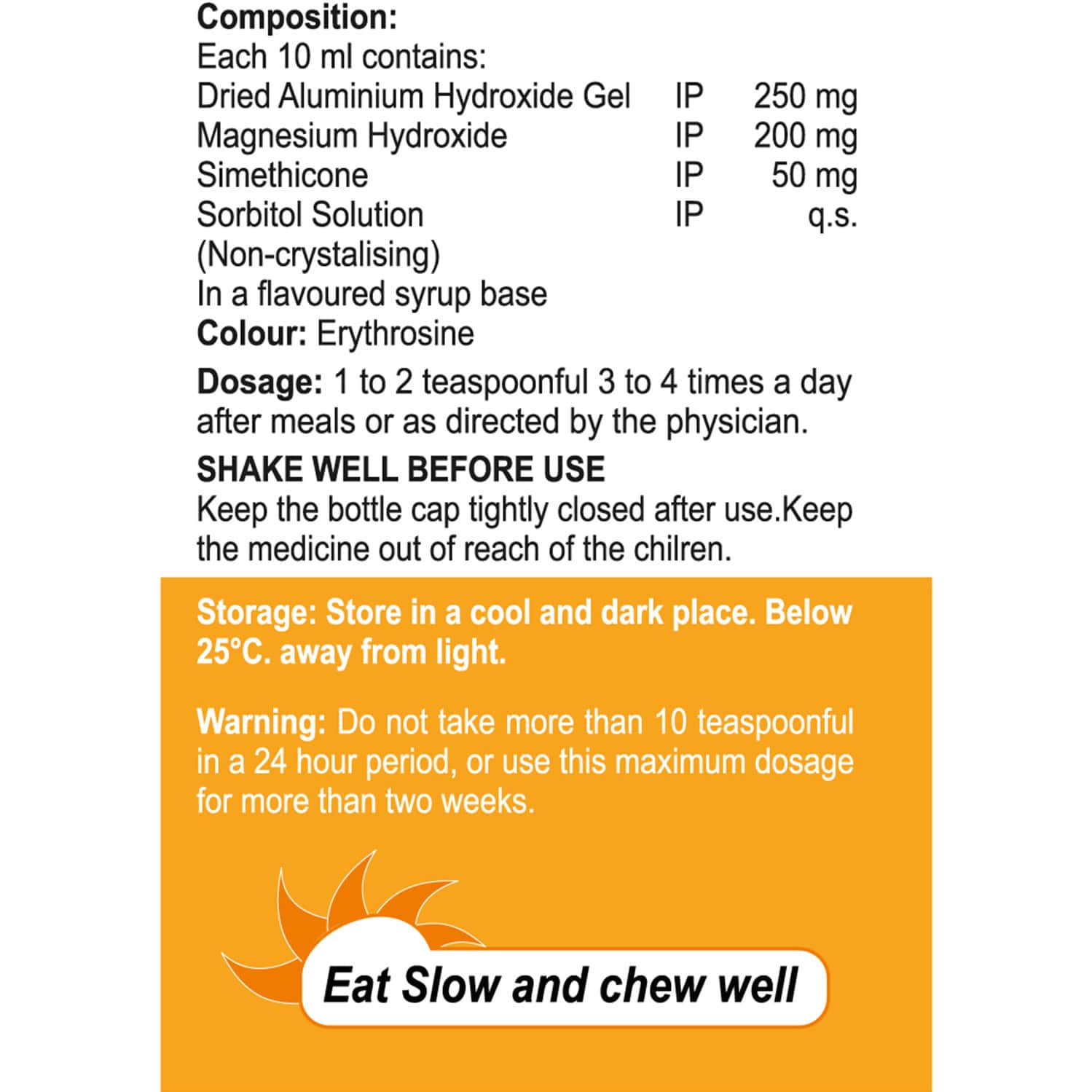 Buy DR. MOREPEN ACIDITY-X SYRUP FOR ACIDITY RELIEF ORANGE FLAVOUR ...