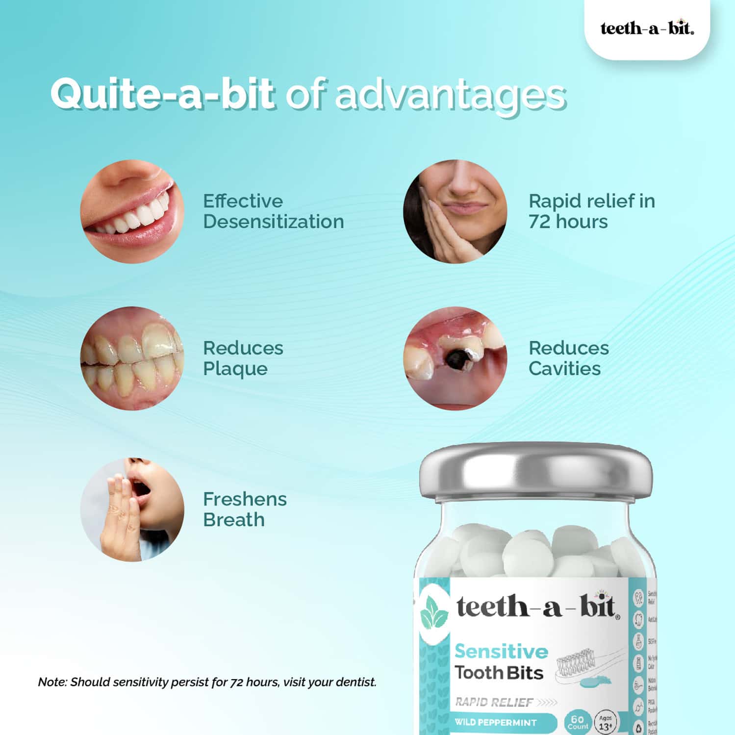 Buy TEETH-A-BIT SENSITIVE WILD PEPPERMINT TOOTH BITS, SENSITIVITY ...