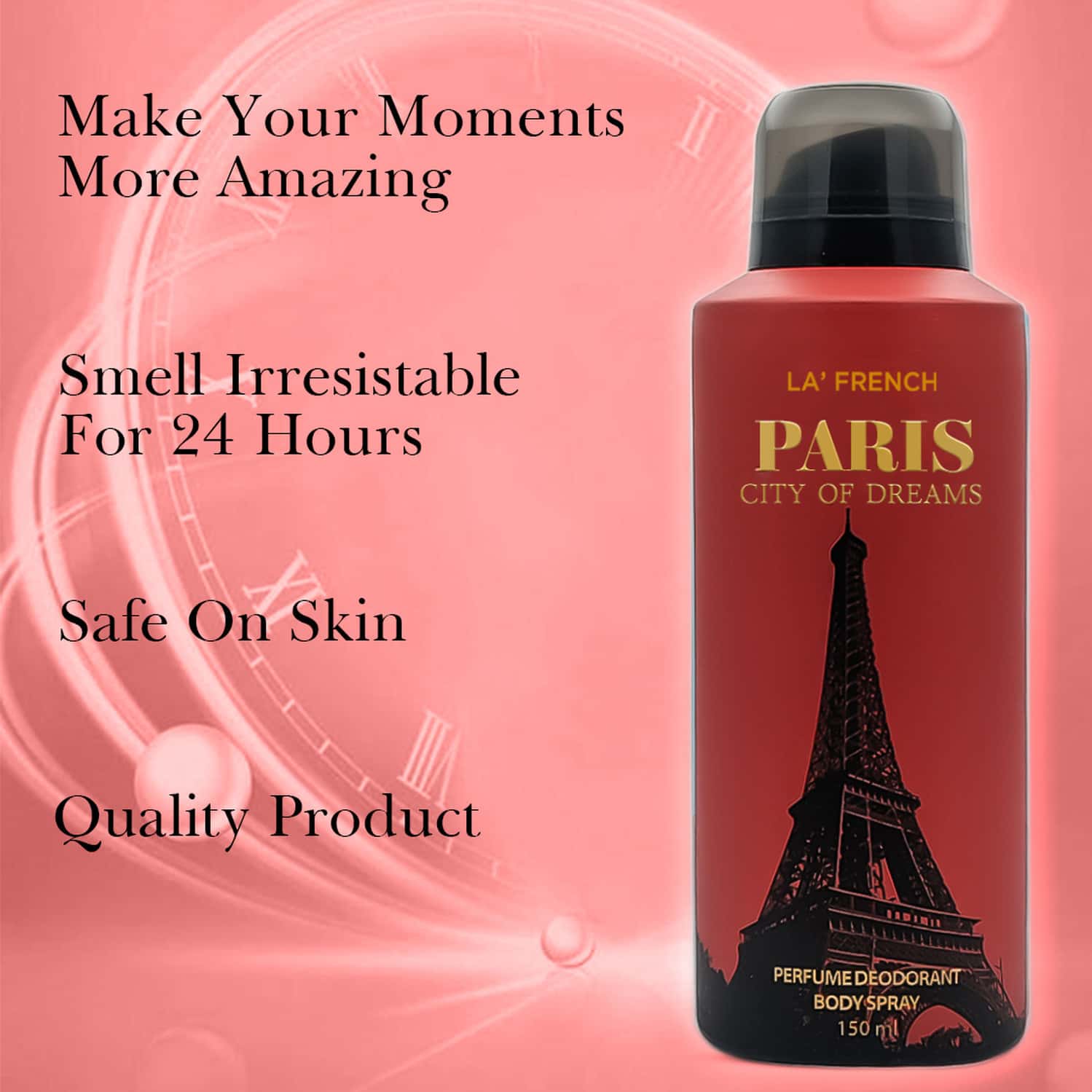 Buy LA FRENCH PARIS CITY OF DREAMS DEODORANT FOR MEN & WOMEN, 150ML ...