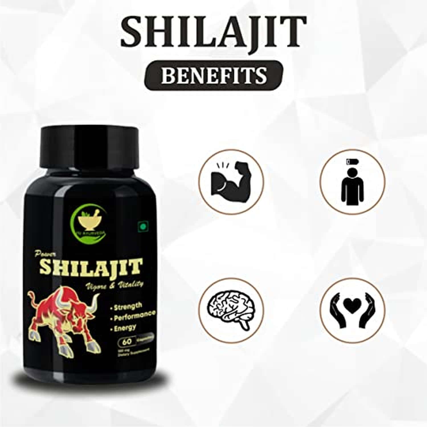 Buy FIJ AYURVEDA POWER SHILAJIT/SHILAJEET EXTRACT CAPSULE | UNISEX - 500MG 60 CAPSULES (SHILAJIT ...