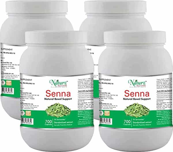 Buy NATURZ AYURVEDA SENNA 700 CAPSULES VALUE PACK OF 4 Online & Get ...