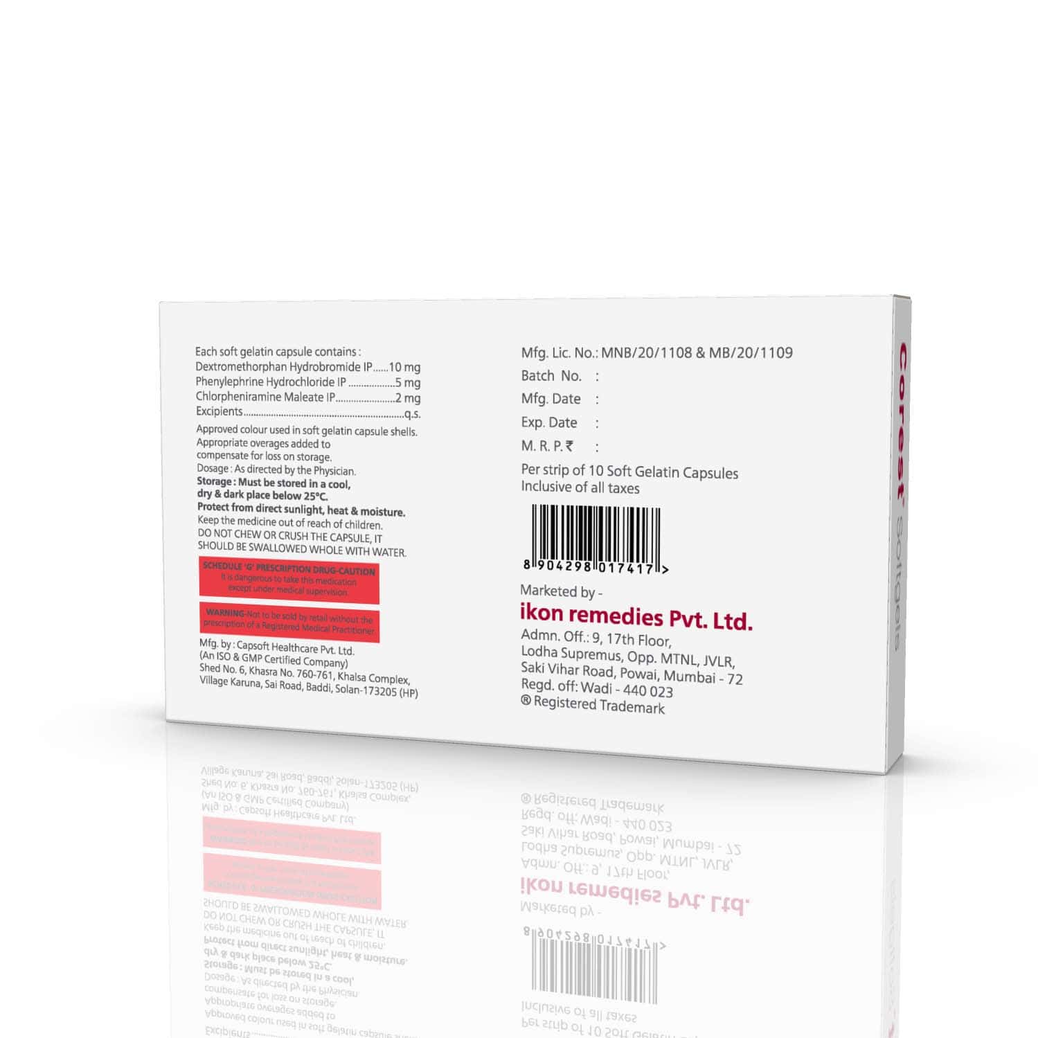 Buy Corest Strip Of 10 Softgel Capsules Online at Flat 15% OFF | PharmEasy