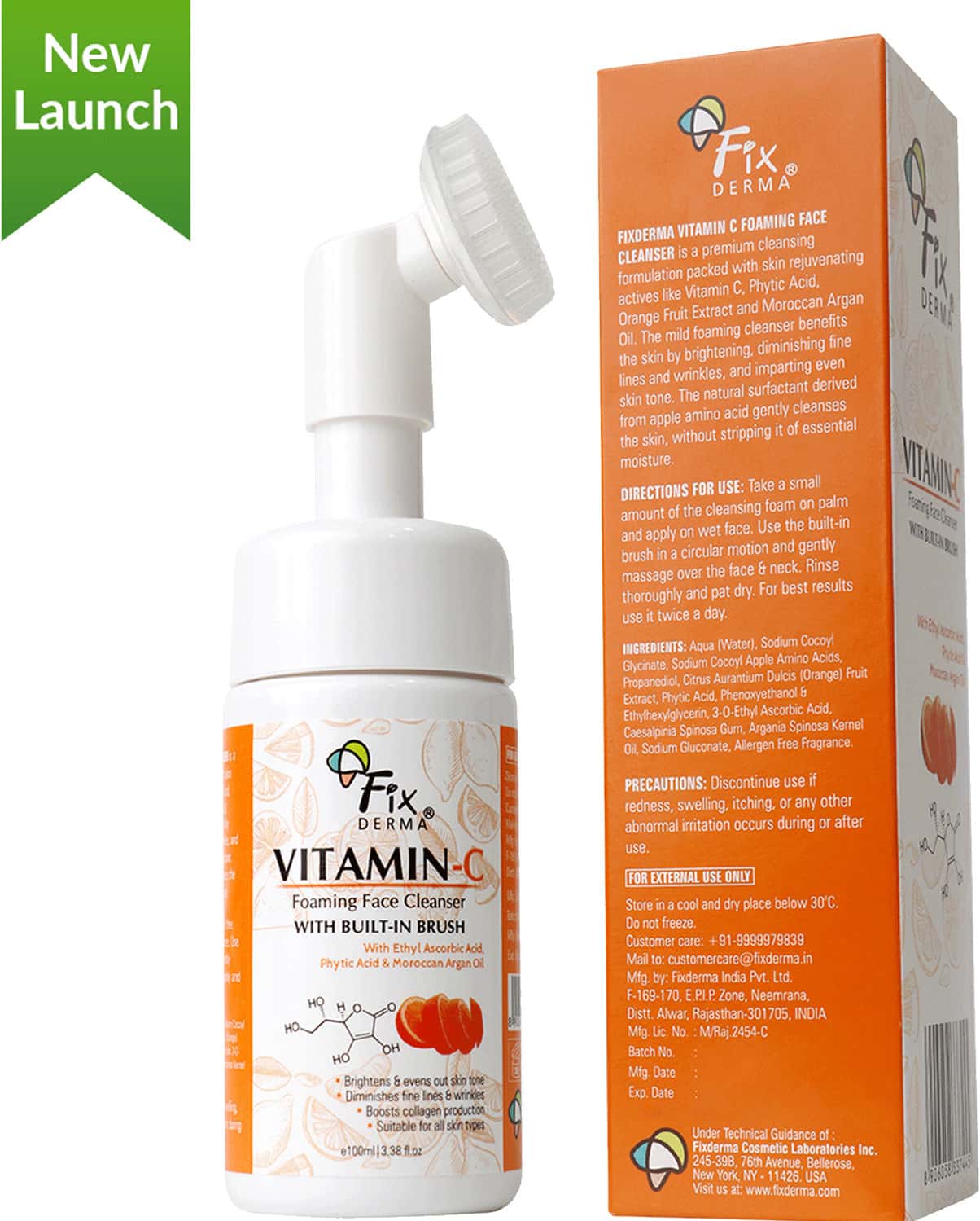 Buy FIXDERMA VITAMIN-C FOAMING FACE CLEANSER 100ML Online & Get Upto 60 ...