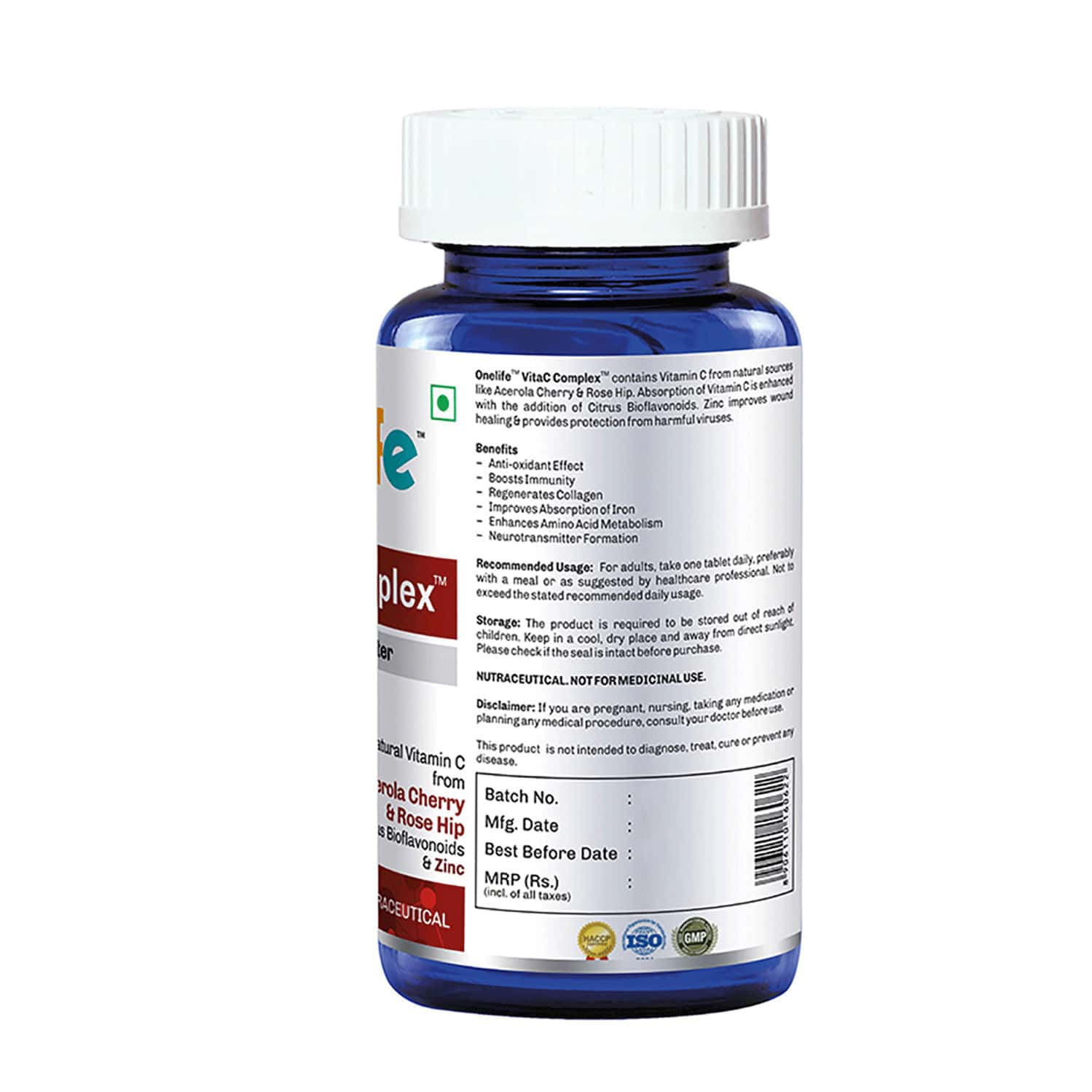 Buy ONELIFE VITAC COMPLEX - 60 TABLETS Online & Get Upto 60% OFF at ...