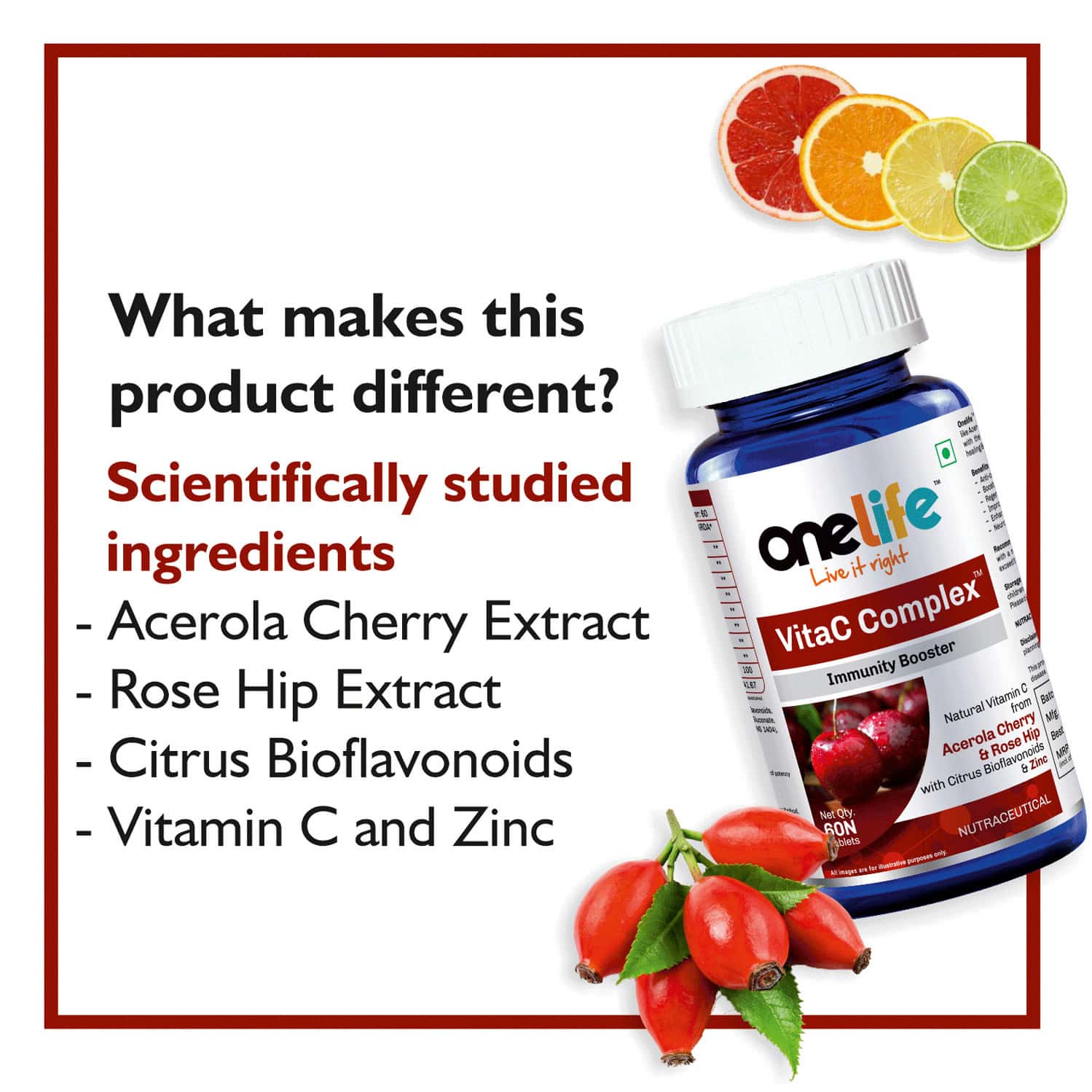 Buy ONELIFE VITAC COMPLEX - 60 TABLETS Online & Get Upto 60% OFF at ...