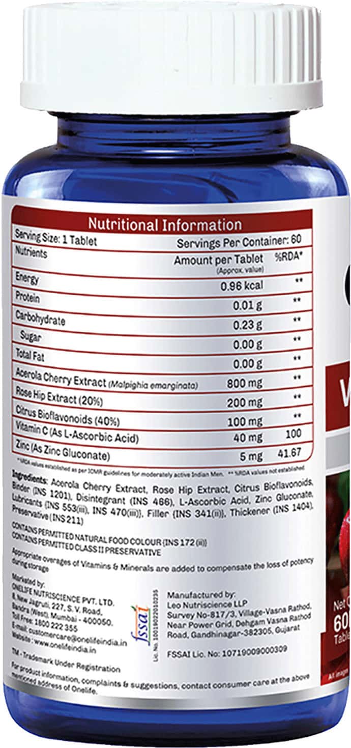 Buy ONELIFE VITAC COMPLEX - 60 TABLETS Online & Get Upto 60% OFF at ...