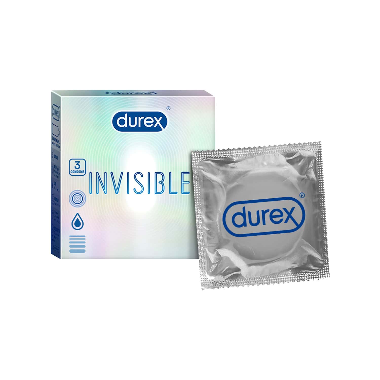 Buy Durex Invisible Super Ultra Thin Condoms For Men - 3s Online & Get ...