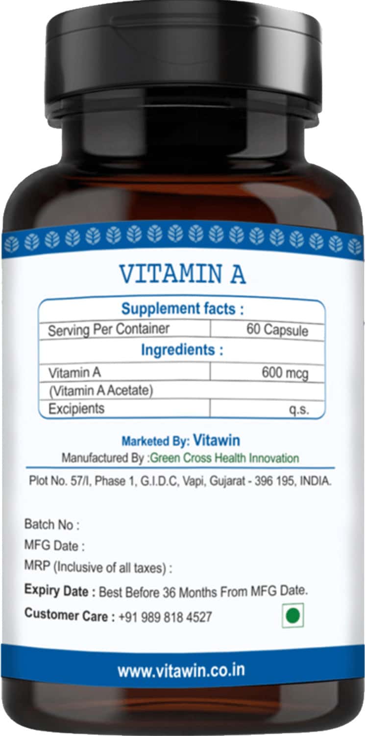 Buy VITAWIN VITAMIN A FOR IMPROVE IMMUNITY AND EYE FUNCTION HERBAL ...