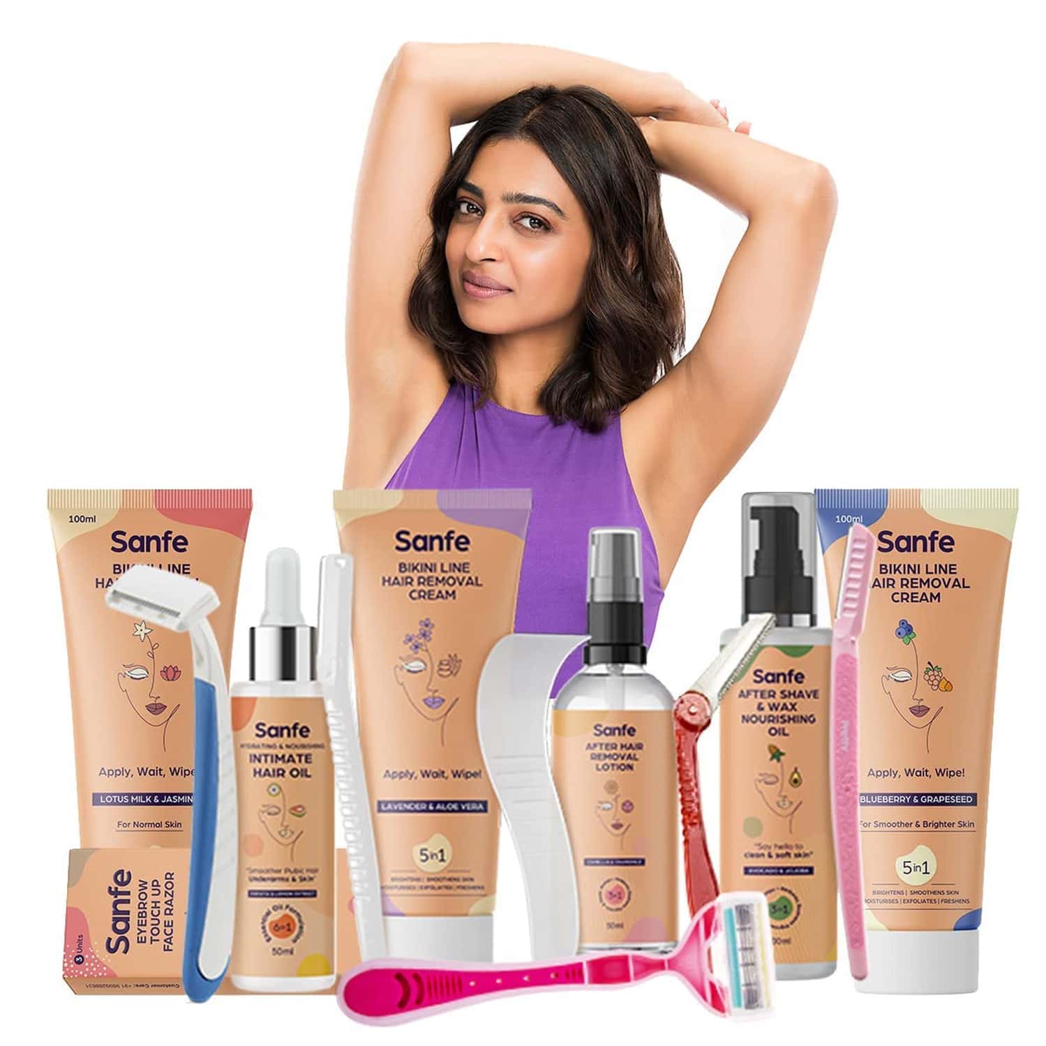 Buy SANFE BIKINI LINE HAIR REMOVAL CREAM - 100 GM LAVENDER Online & Get ...