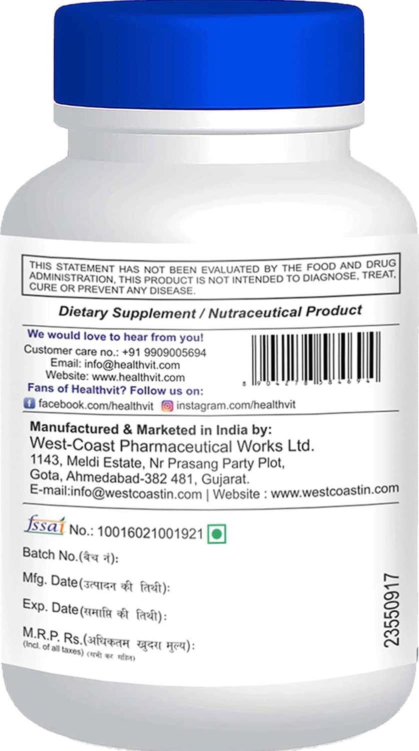 Buy HEALTHVIT DHEA SUPPORT OVERALL WELL BEING 25 MG - 60 CAPSULES ...